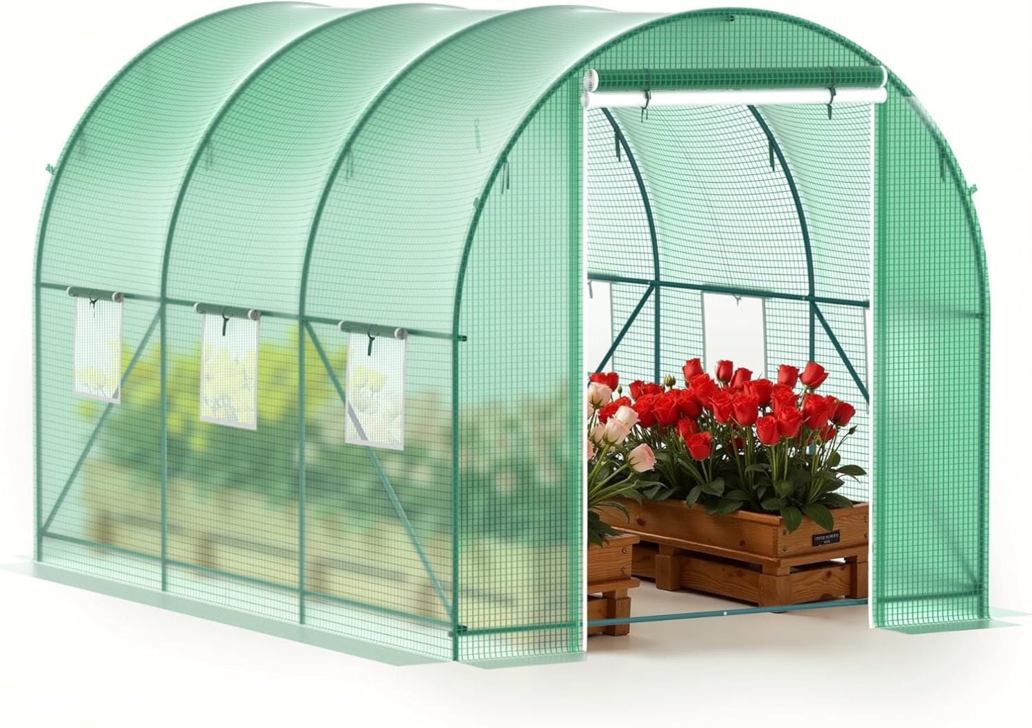 DWQF Greenhouse Outdoor Green House for Outside Winter Heavy Duty Large ...