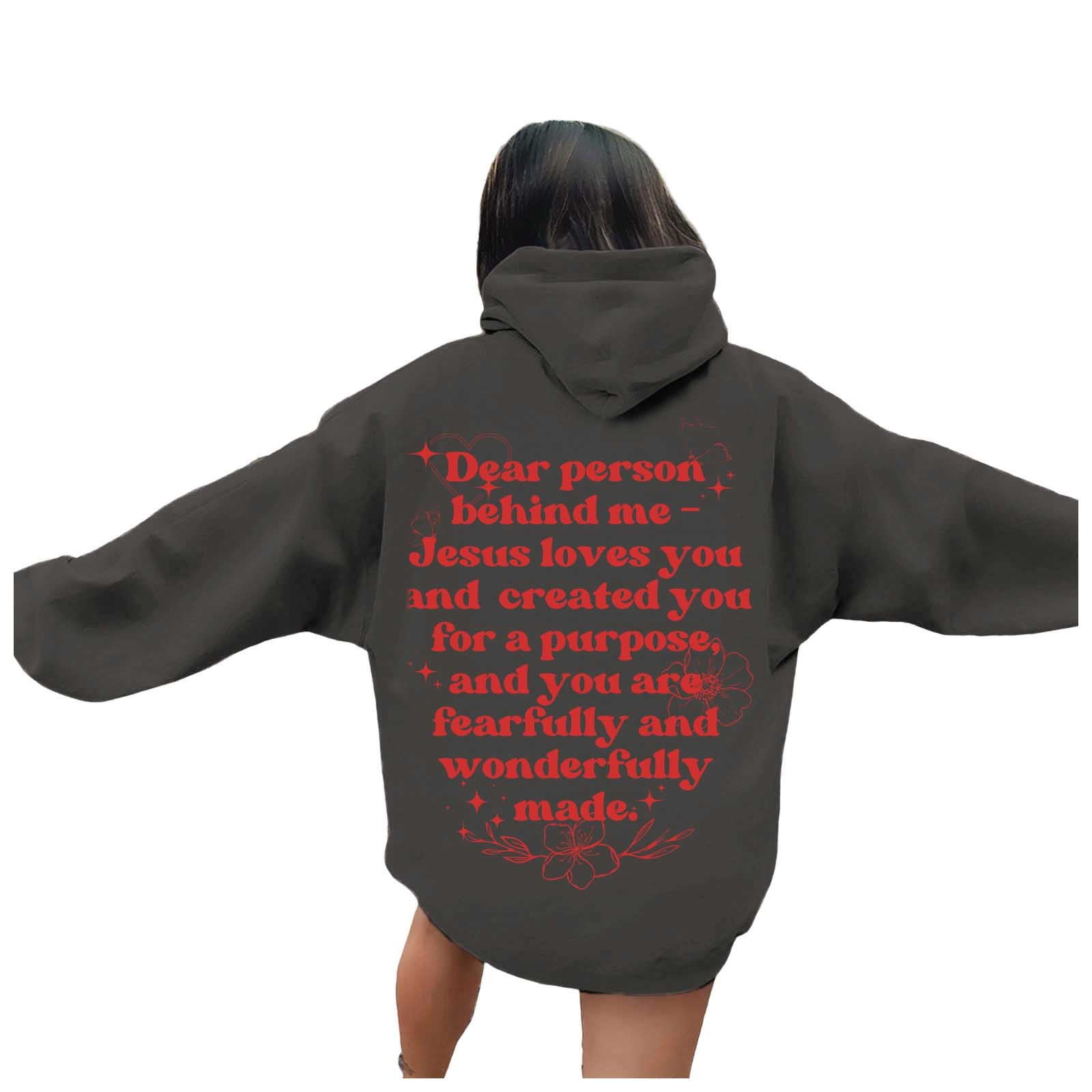 DWRGQD Valentines Women's Hoodies Sweatshirts Hoodies For Women Word ...