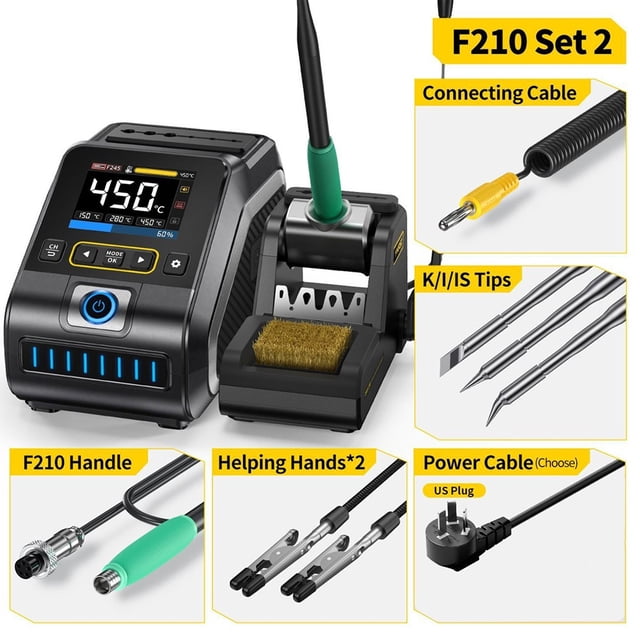 DWS-200 200W Rework Station Electronics Soldering Tool with C210/C245 ...