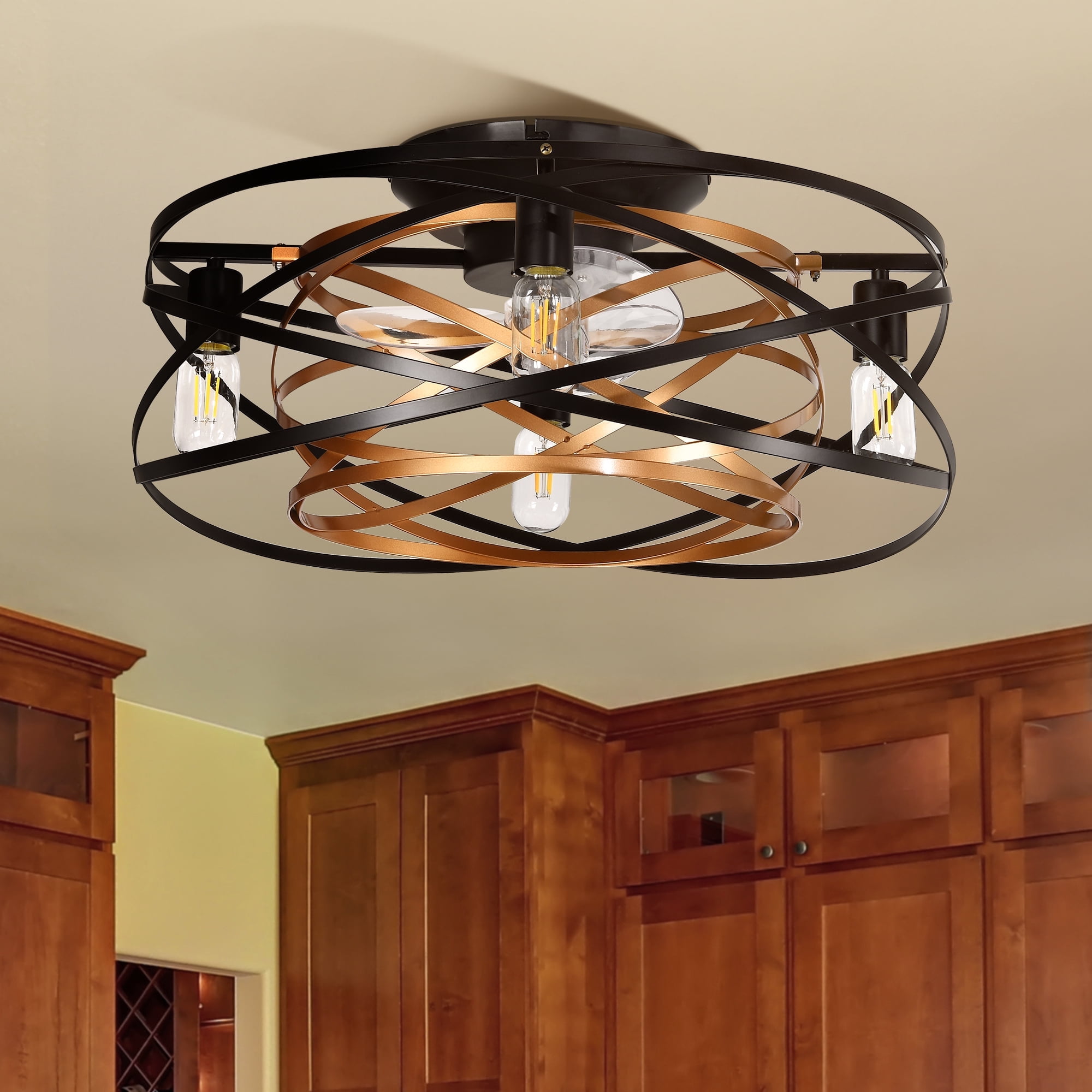 DWVO 20'' Caged Bladeless Ceiling Fans with Lights Remote Control and 4 ...
