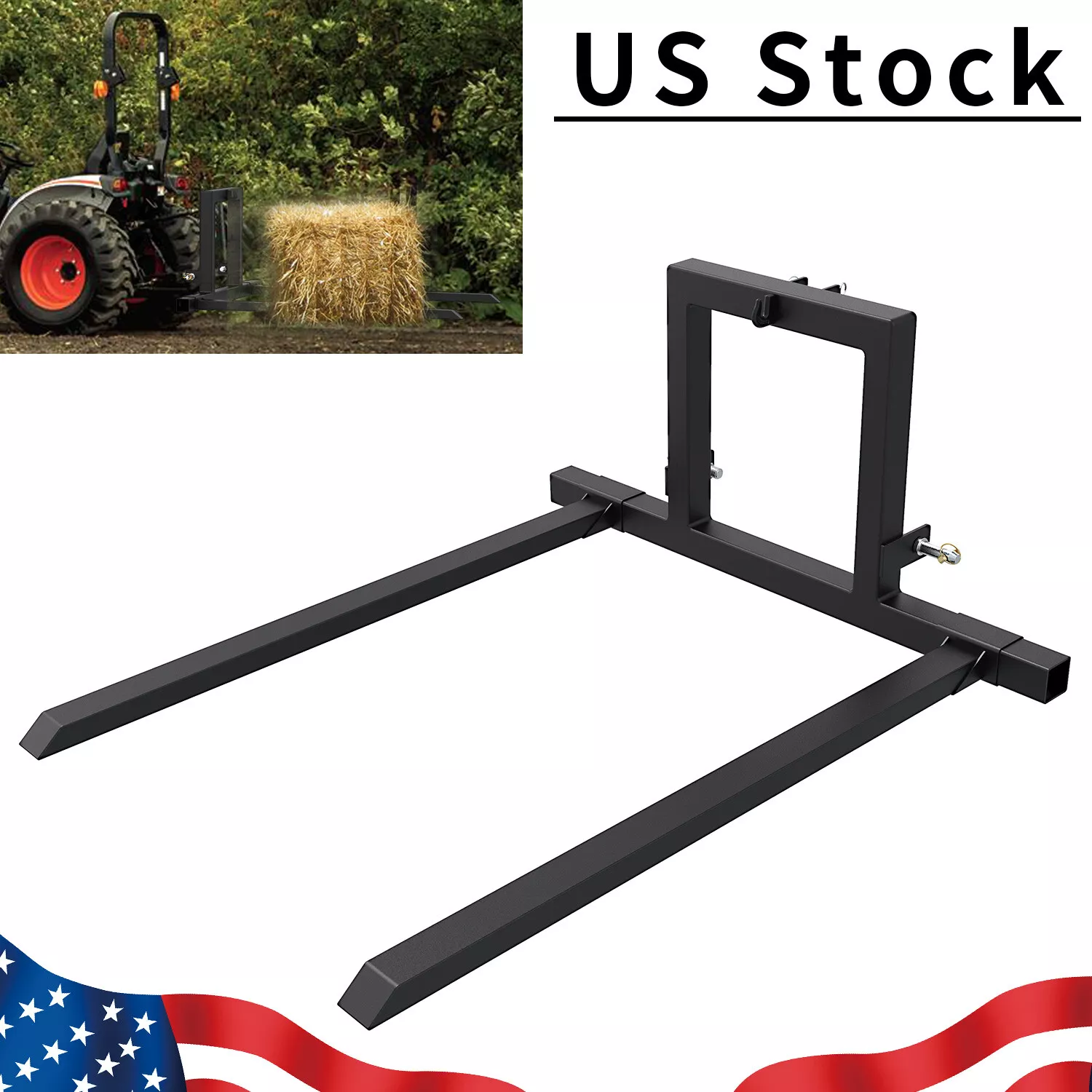 3pt Pallet Mover 3 Point Tractor Pallet Hitch Forks Category 1