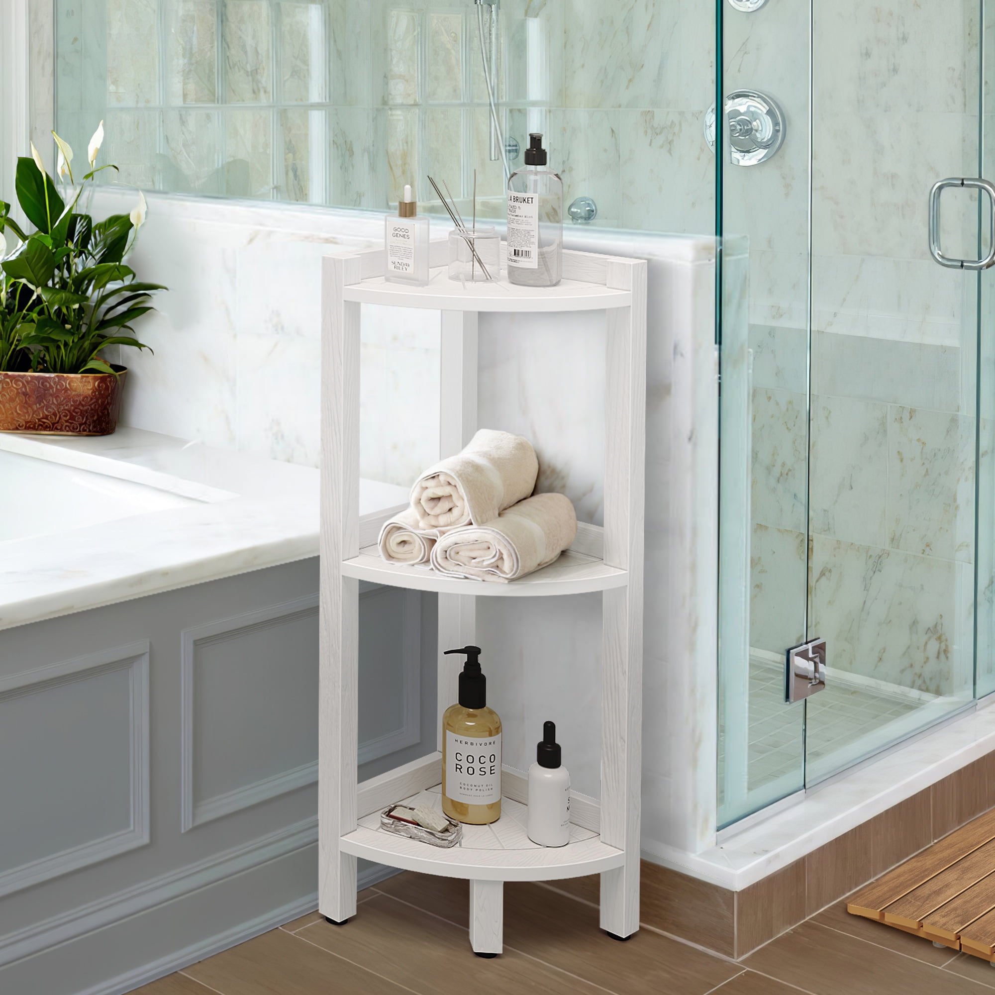 3 tier corner shelf unit store