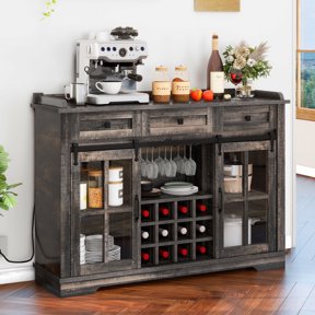 Backyard Discovery 48" Cedar Wood Buffet Hutch Serving Station, Steel ...