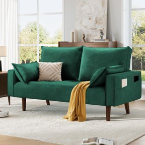 Aukfa Loveseat Sofa Couch with Storage Underneath, Small Couch for ...