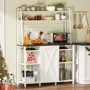 Winkalon 42.5" Wide Large Bakers Rack with Power Outlets, 6 Tiers ...