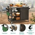 DWVO Rolling Trolley Kitchen Serving Carts with Side Handle, Stainless ...