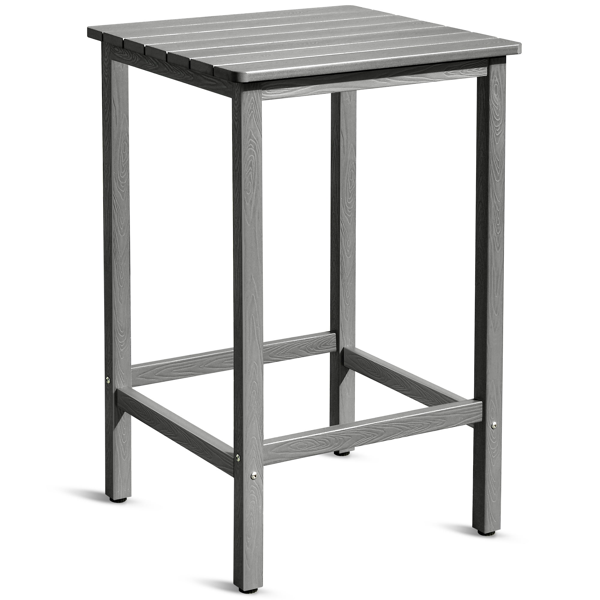 DWVO Patio Bar End Table, Outdoor Counter Height Adirondack Bar Table ...