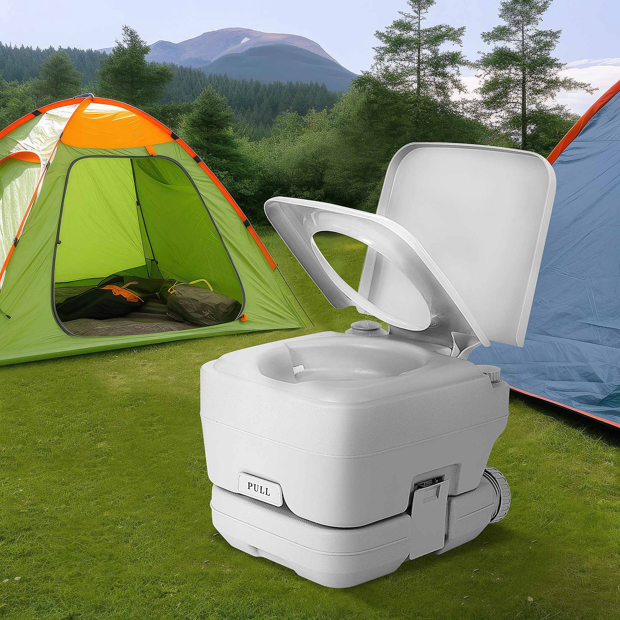 DWVO Portable Toilet, 2.6 Gallon 10L Camping RV Potty, RV Toilet With ...