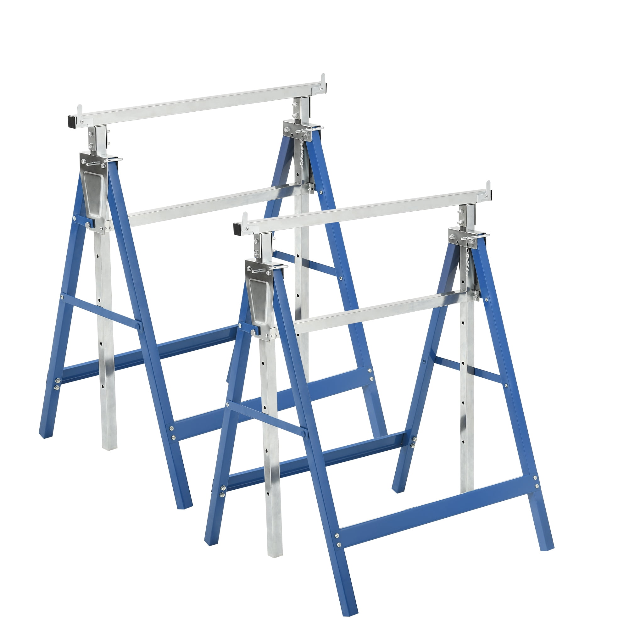 DWVO Saw Horses 2 Pack 2 x 4 with 6 Speed Adjustable Legs, Heavy Duty ...