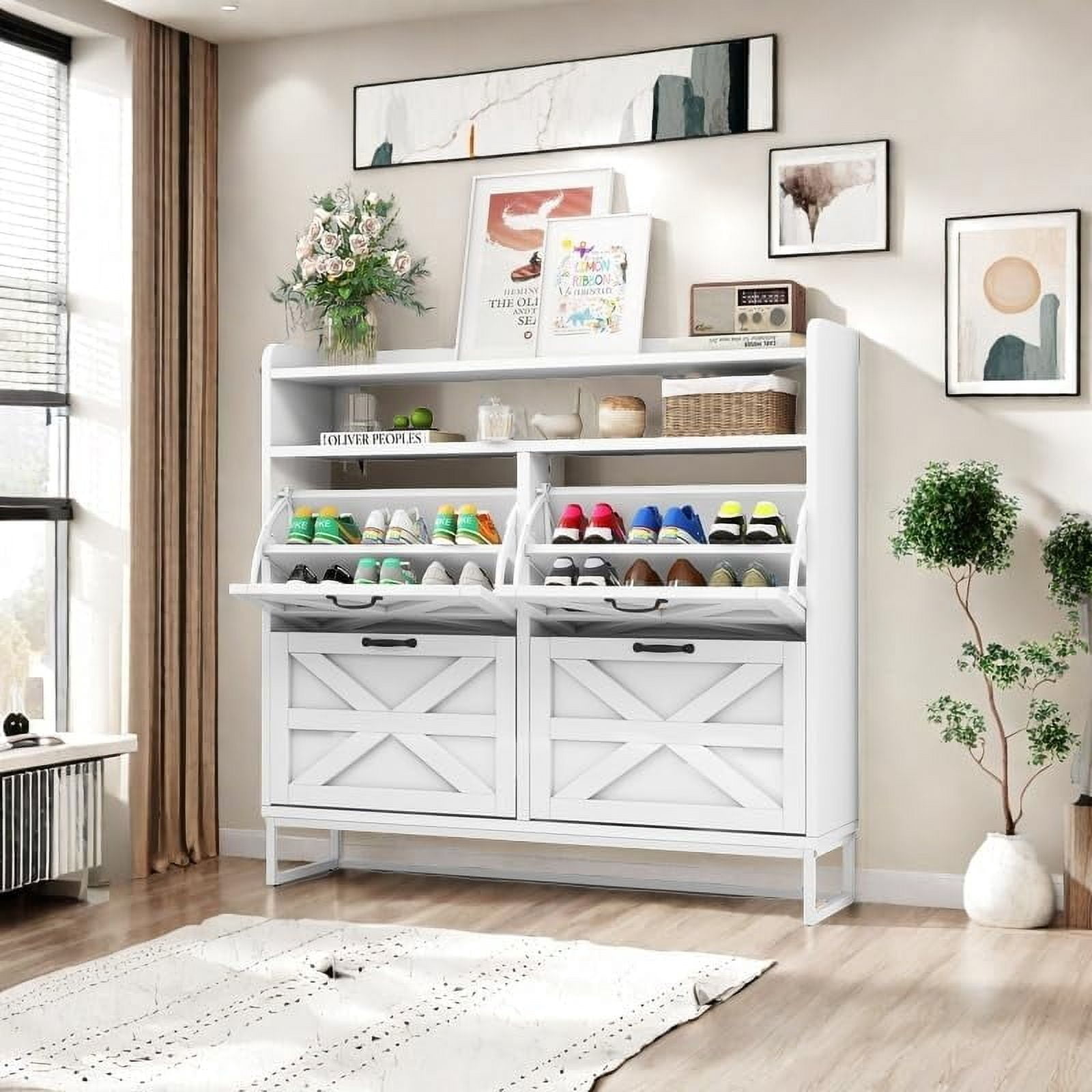 24 Pair Shoe Storage Cabinet