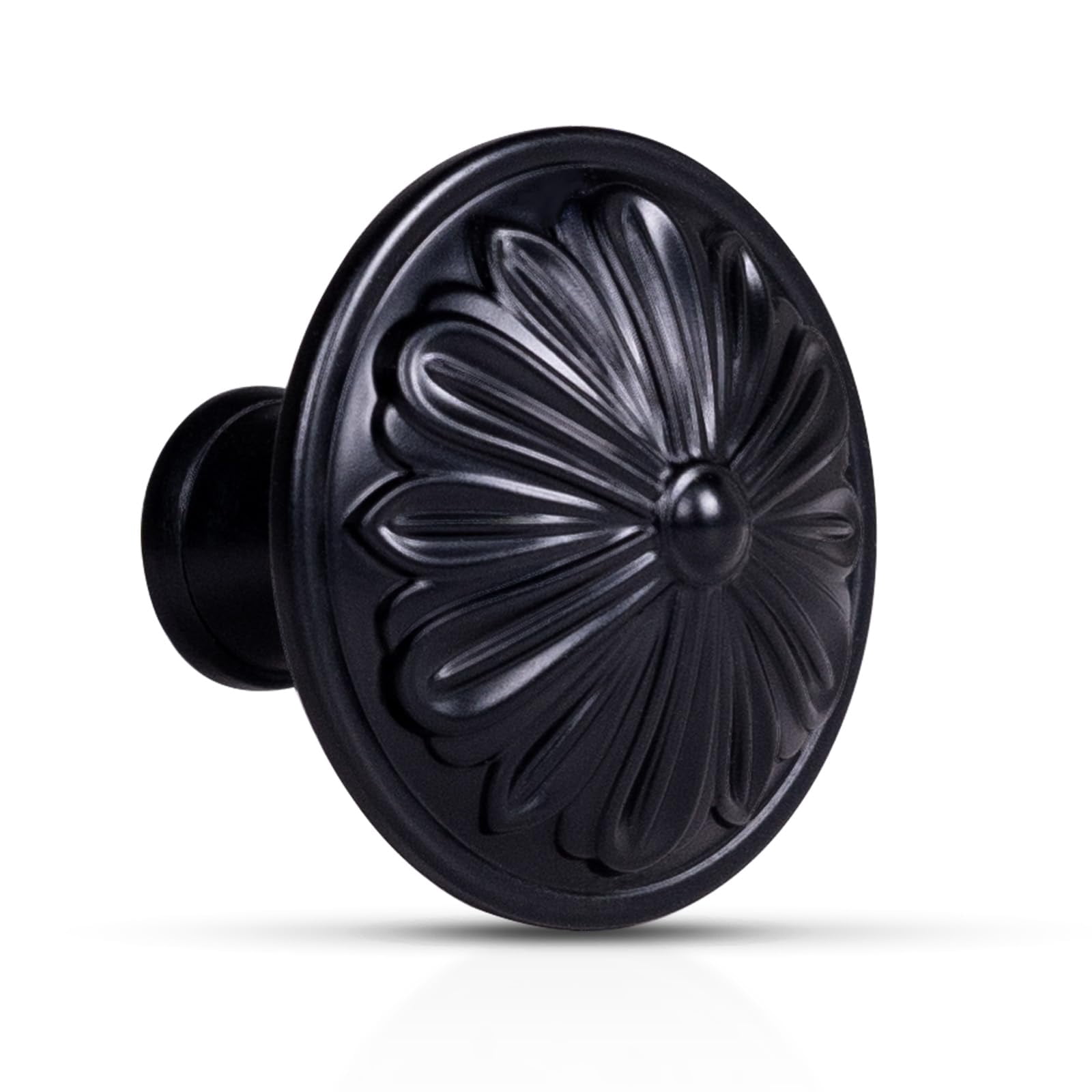 DWYL & LWYD Matte Black Cabinet Knobs, 10-Pack Solid Zinc Alloy Drawer ...