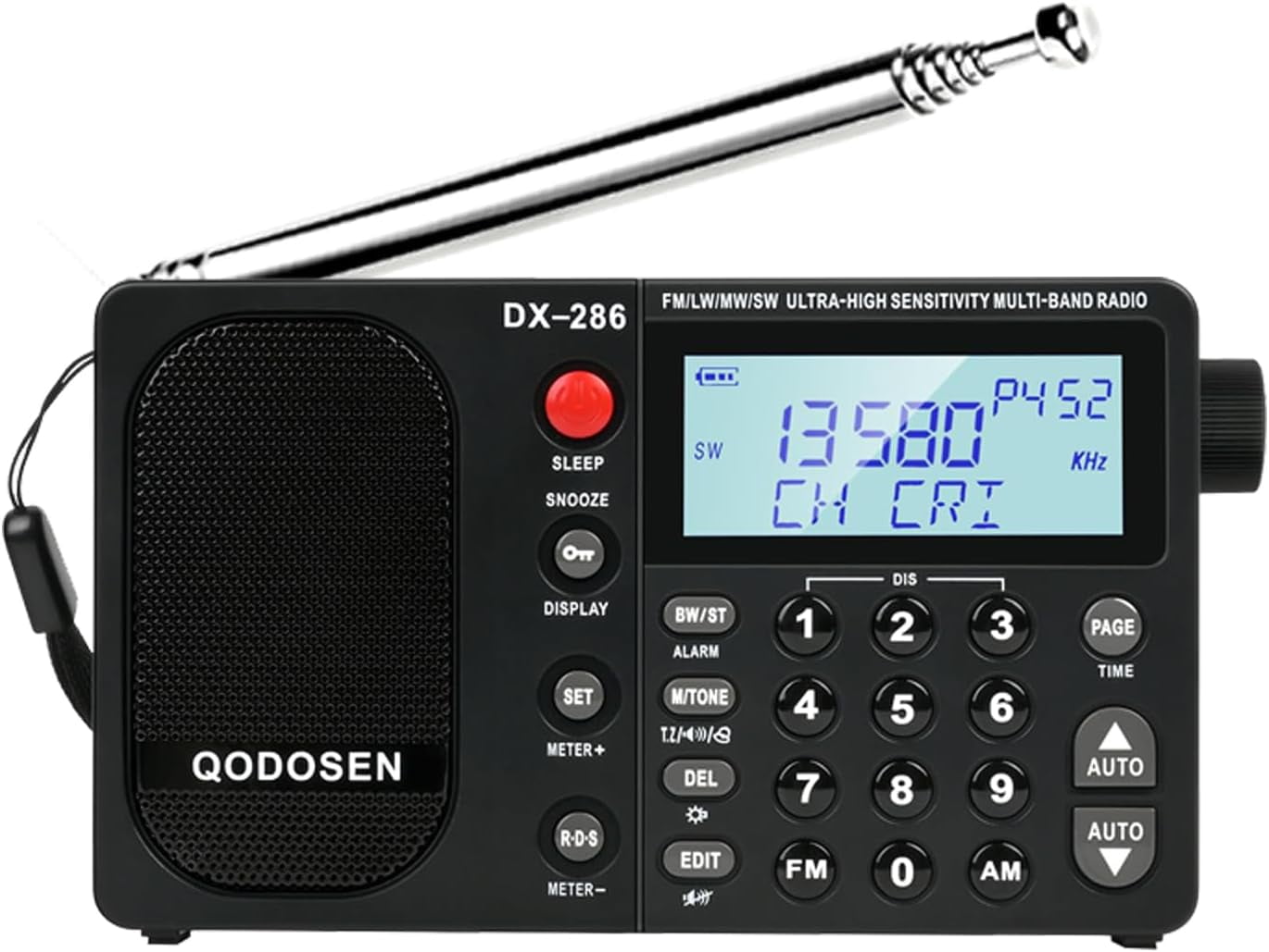 DX-286 Portable Shortwave Radio AM FM LW SW Ultra High Sensitivity Full Band Radios with TEF6686 ...