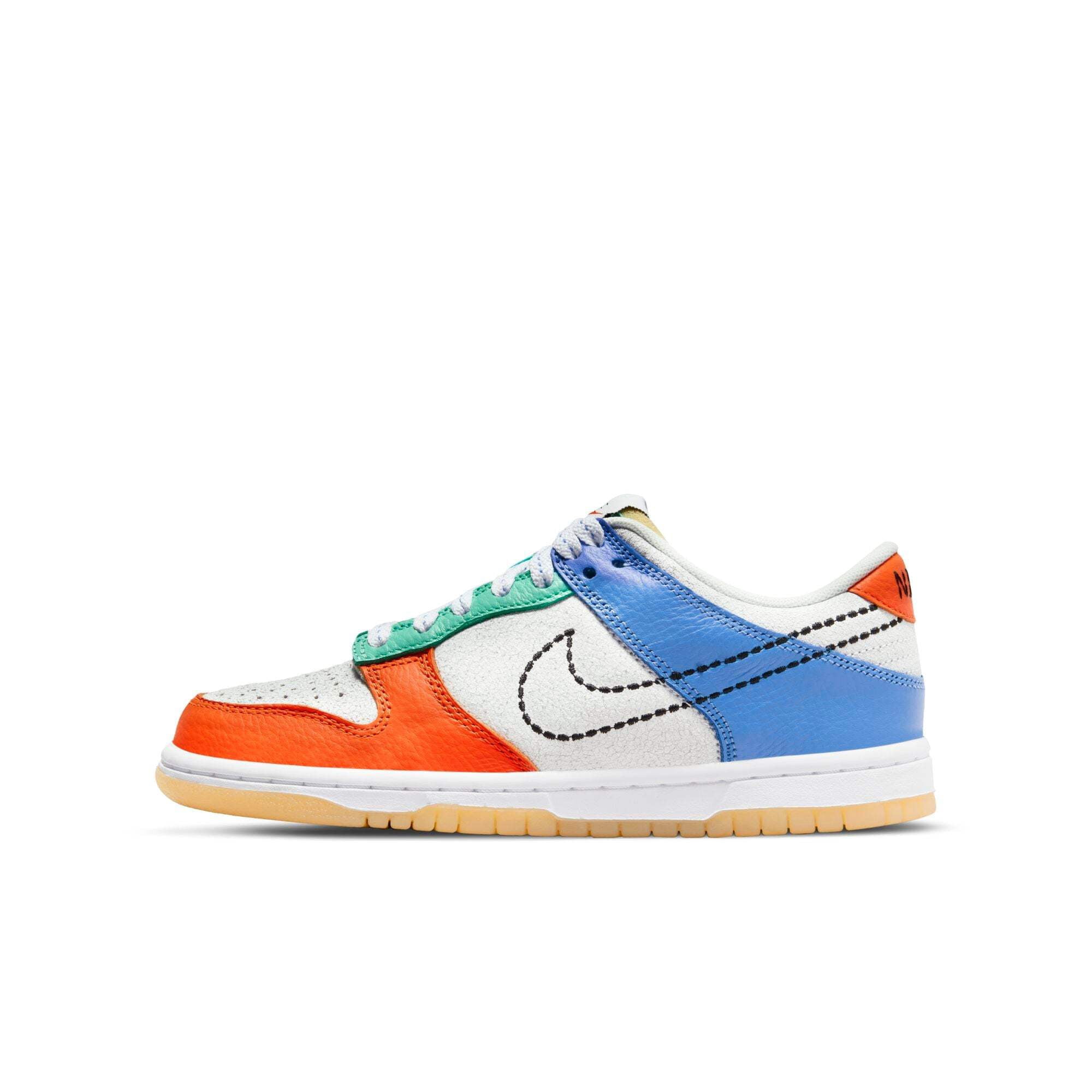 [DX3363-100] Grade School Nike Dunk Low 'Nike 101' (GS) - Walmart.com