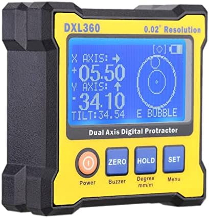 DXL360 Dual Axis Digital Angle Protractor with 5 Side Magnetic Base ...