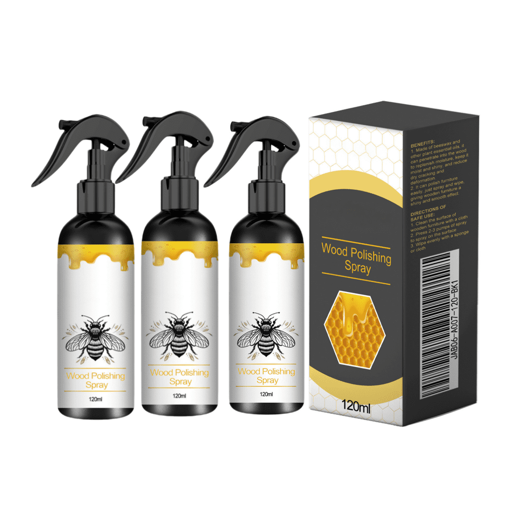 DXLL Natural Beeswax Spray and Restorer, 4.1 Fl Oz, Furniture Beeswax Spray, Furniture Cleaner ...