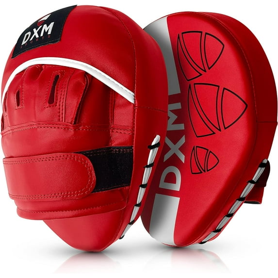 DXM SPORTS Boxing Pads Punch Mitts - Leather, Red - Walmart.com
