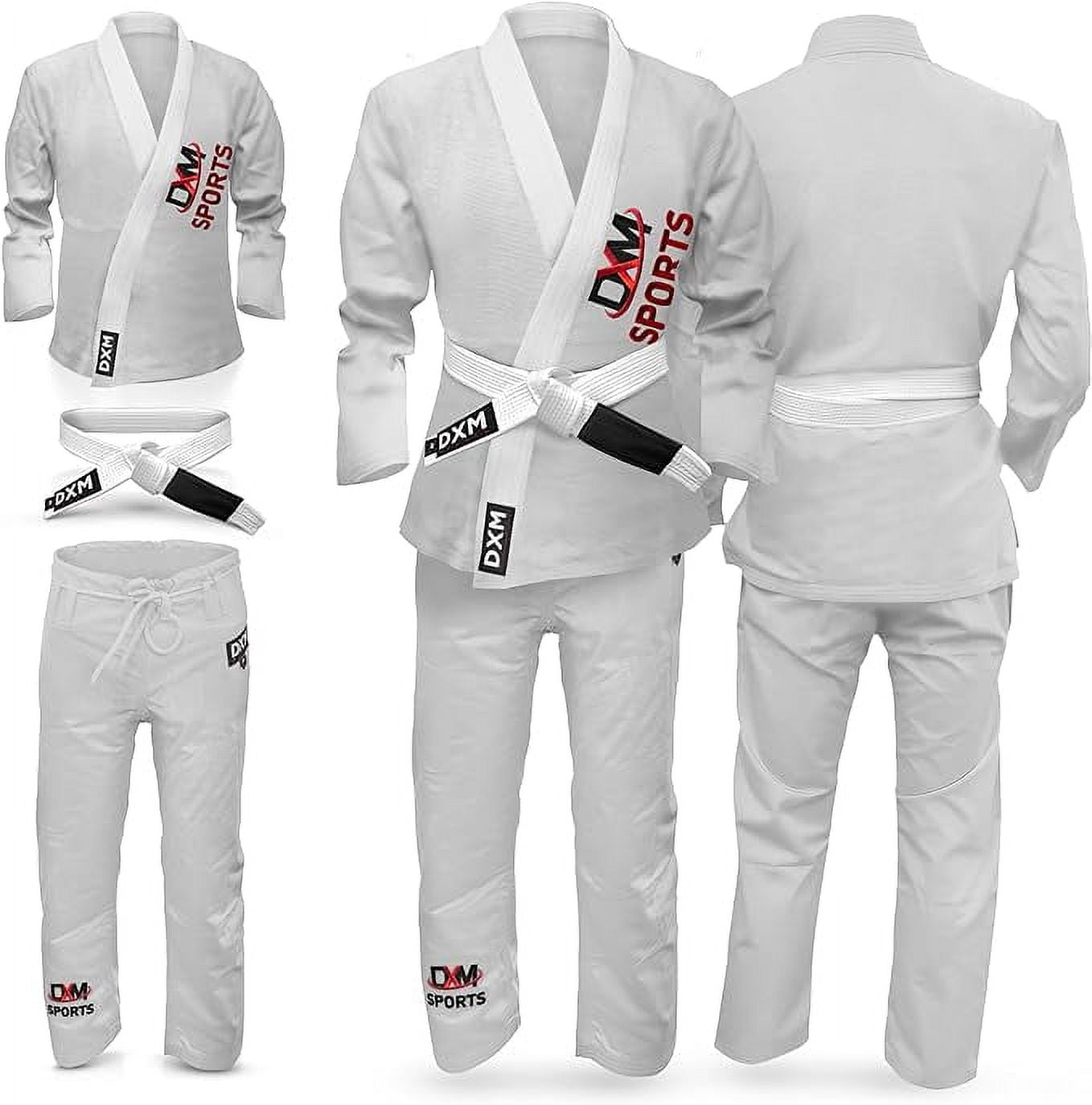DXM SPORTS Brazilian Jiu Jitsu BJJ Gi Kimono for Adults - A0, White ...