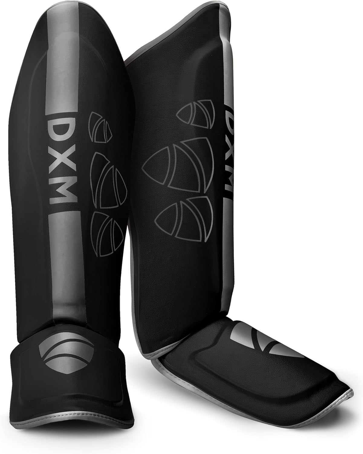 DXM SPORTS MMA Shin Guards with Instep, Padded Support - Medium, Silver ...