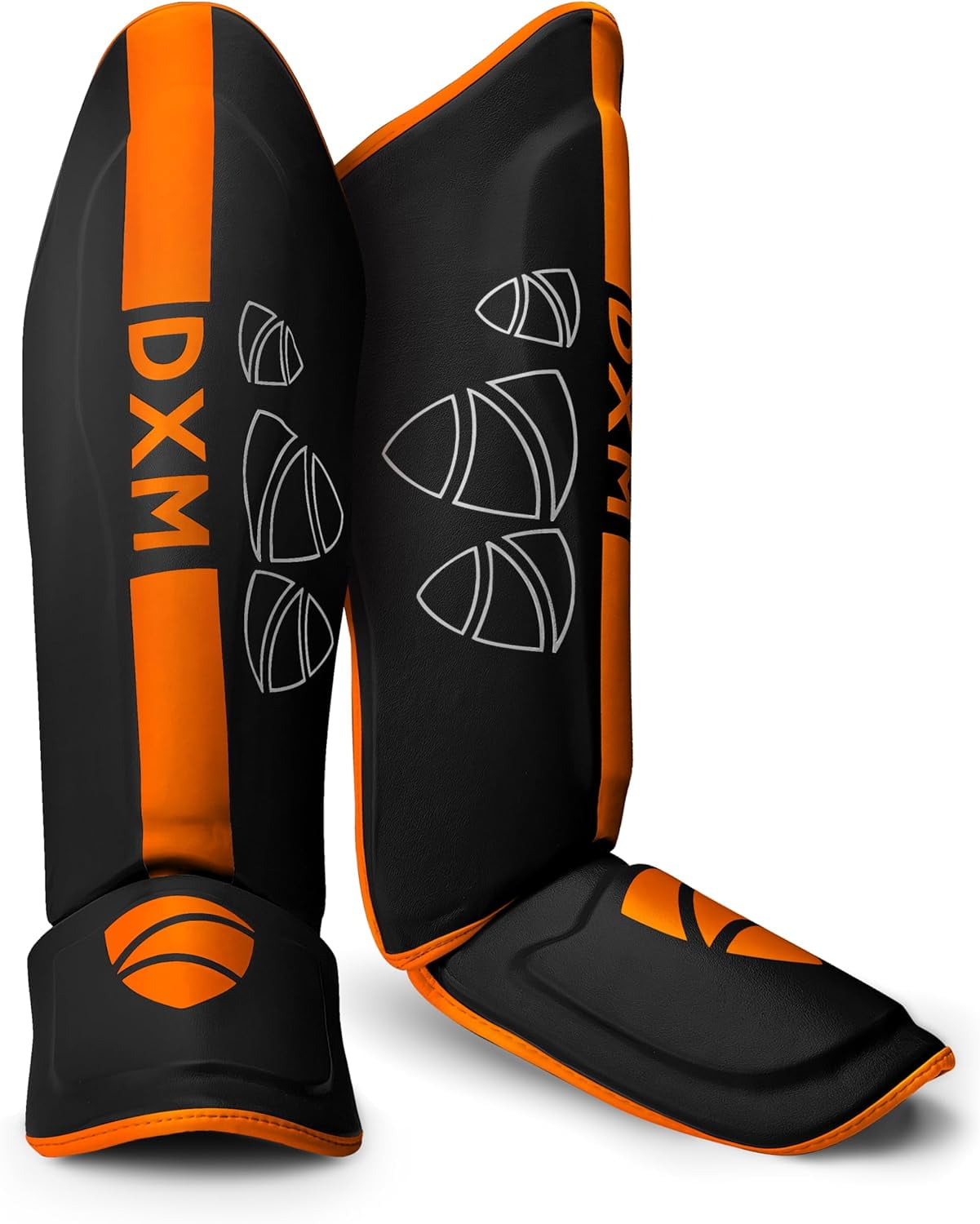 DXM SPORTS MMA Shin Guards with Instep, Padded Support - Small, Orange ...