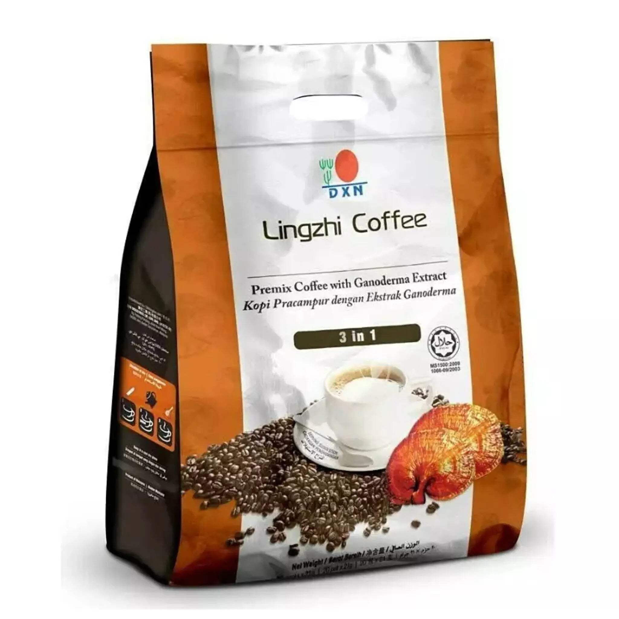 DXN Lingzhi Coffee 3 in 1, Instant Ganoderma Coffee, 20 Pack, Immune ...