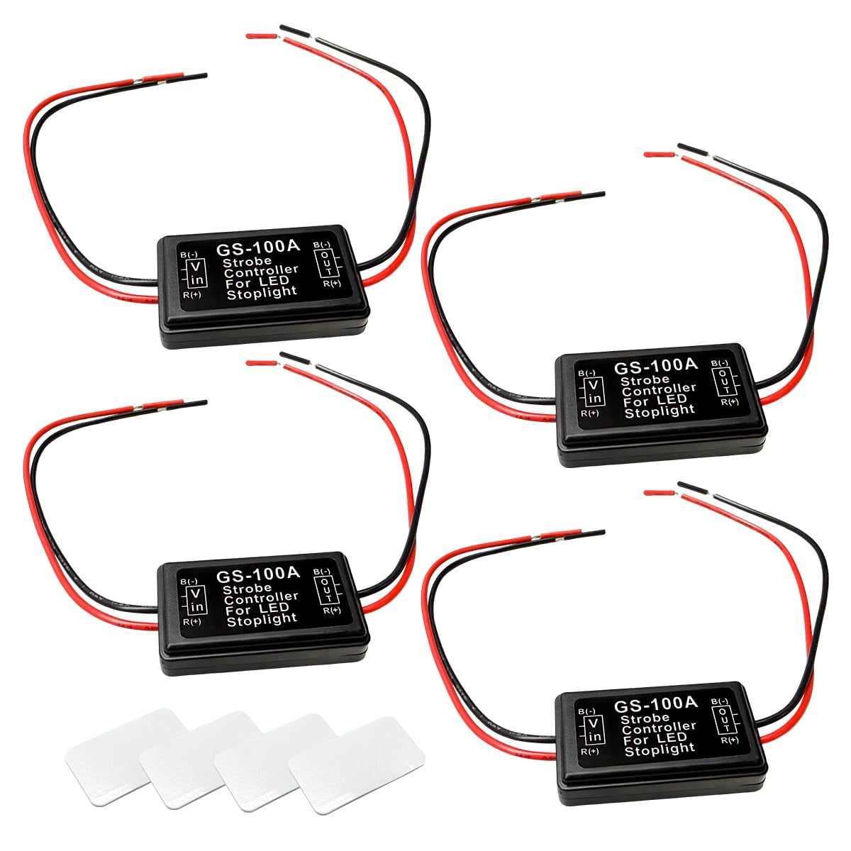 DXNQ 4 PCS LED IFF17 Flash Strobe Controller, 12-24V DC Car Strobe Effect Tail Stop Light ...