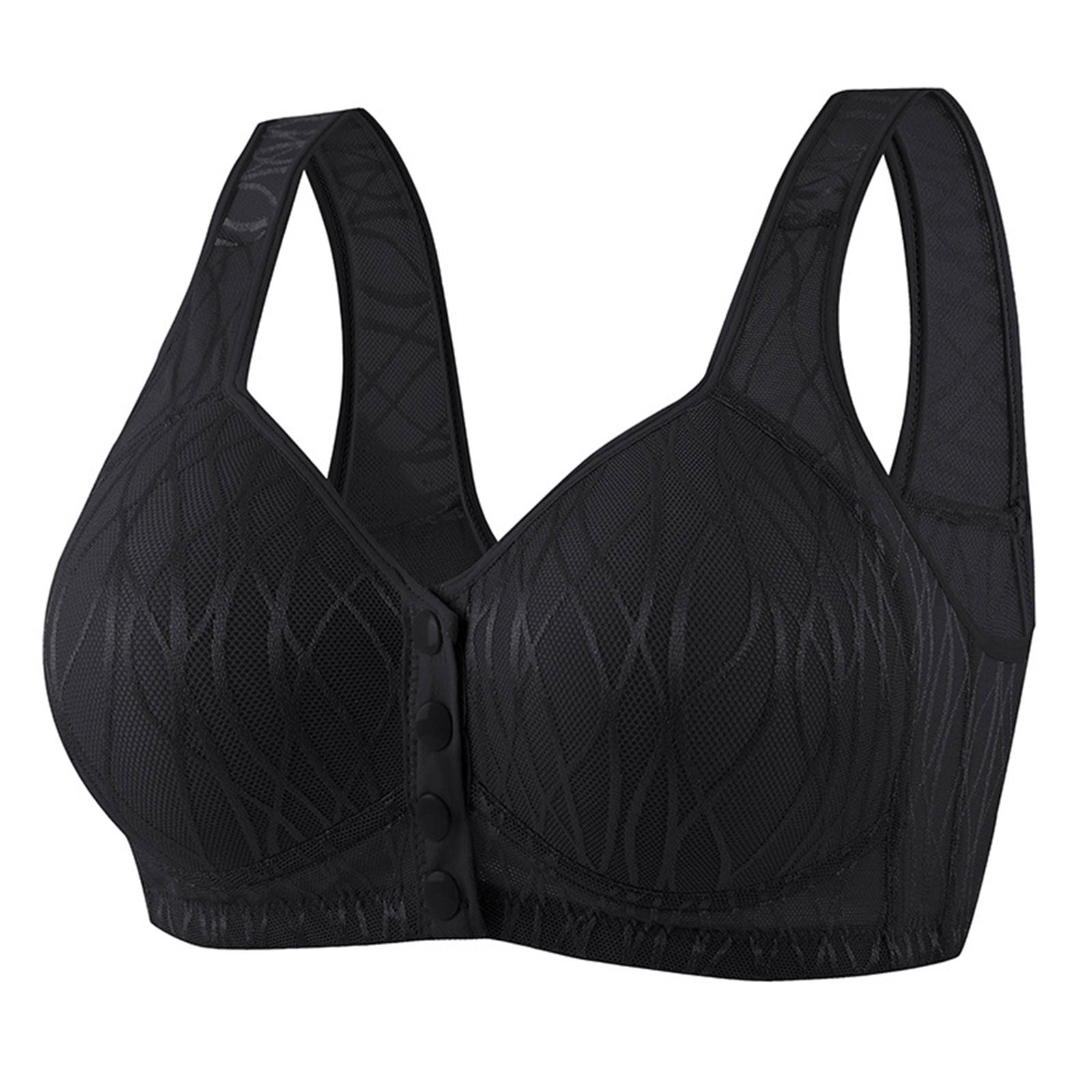 DXOUPM Bras for Women Plus Size Front Closure Sports Bra No Underwire ...