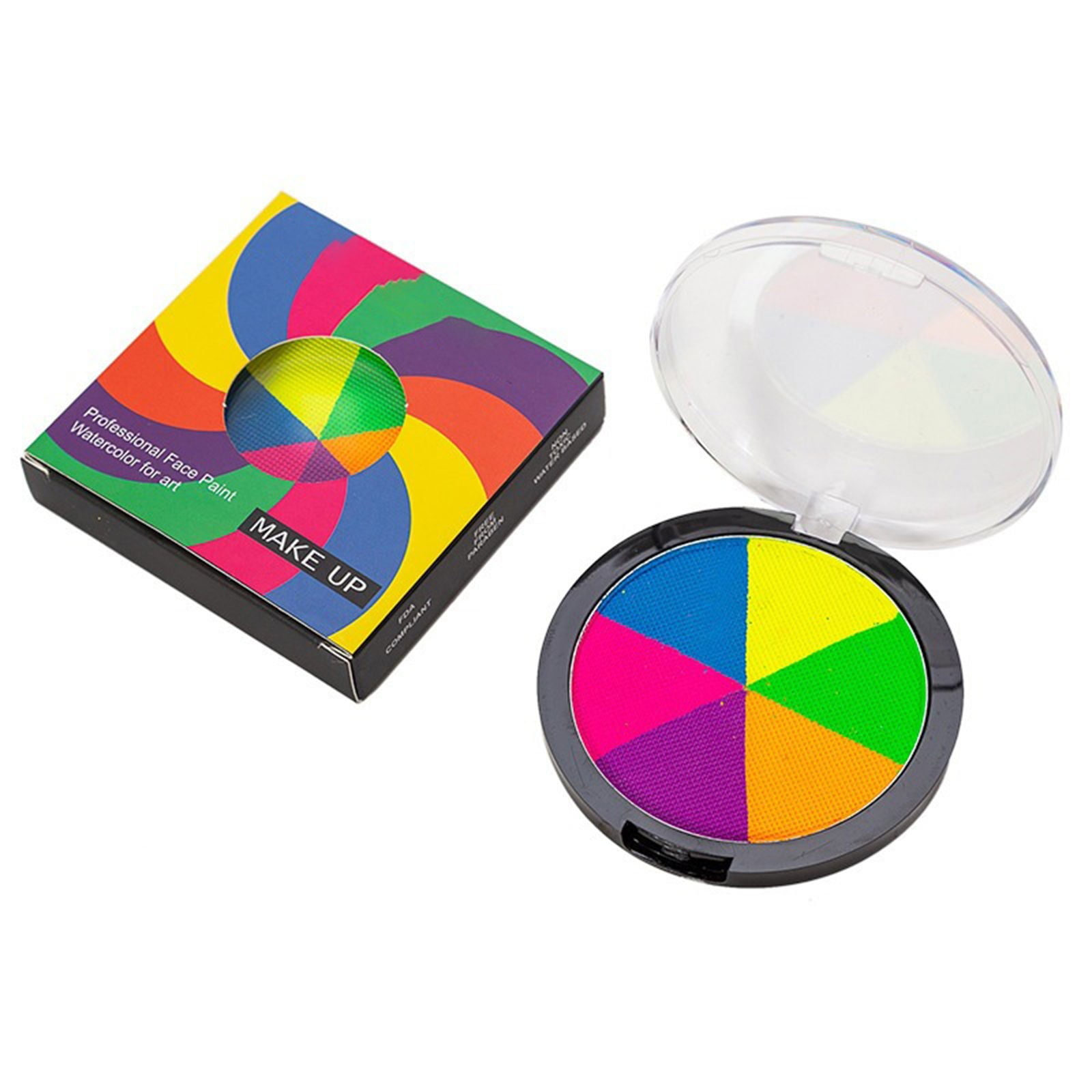 DXOUPM Face Painting Kit for Kids 6 Colors Neon Makeup Water Based Non ...