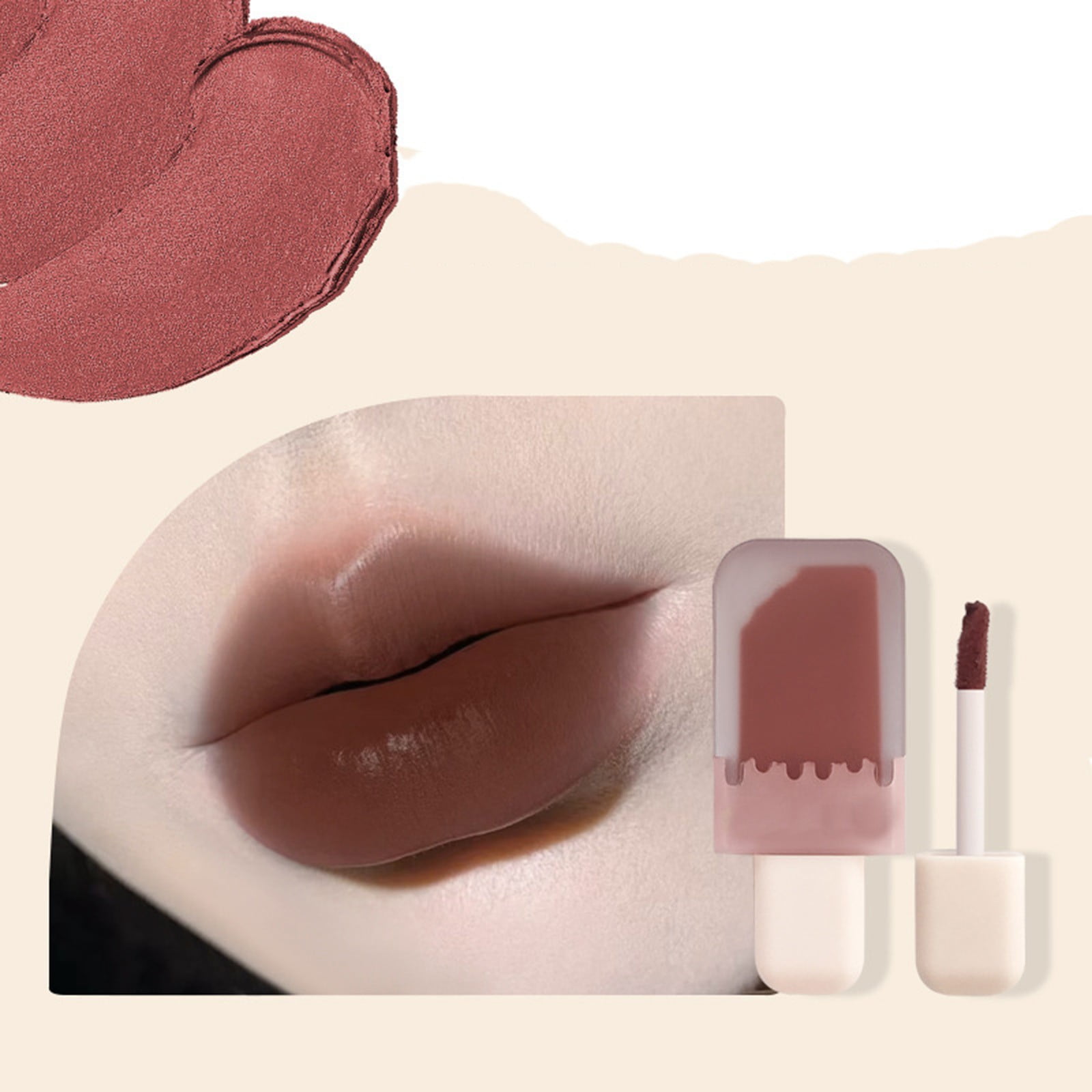 DXOUPM Matte Finish Lip Stain Long Wear Non-Sticky Transfer-proof Lip ...