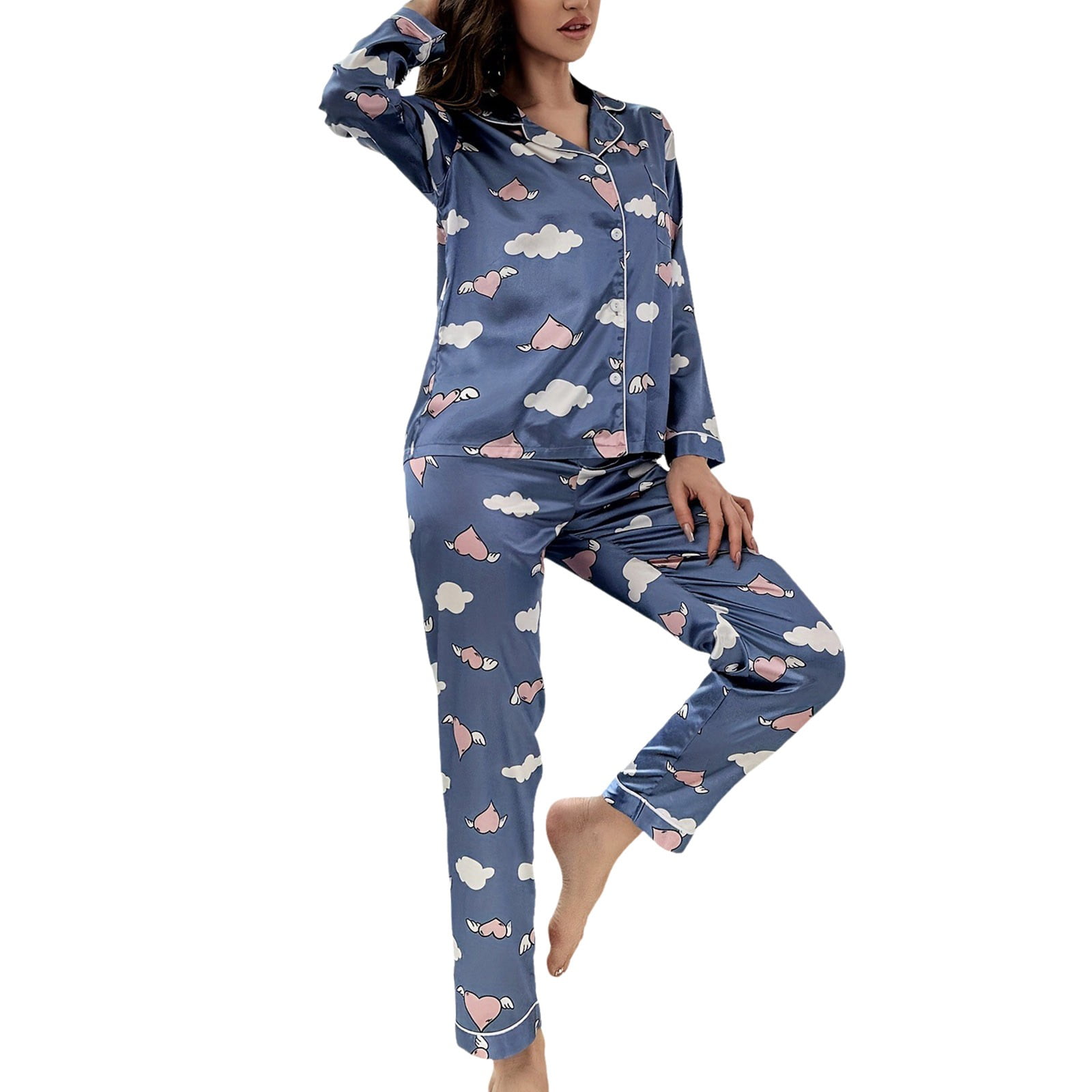 DXOUPM Pj Sets for Woman Ladies Pajamas Pajamas Casual Home Fashion ...