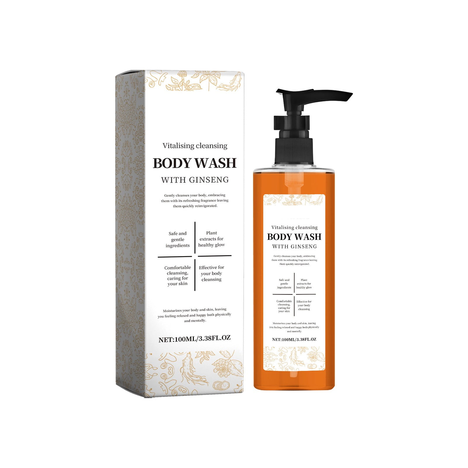 DXOUPM Shower Gel & Shampoo with Ginseng Deep Cleansing Body Wash Women ...