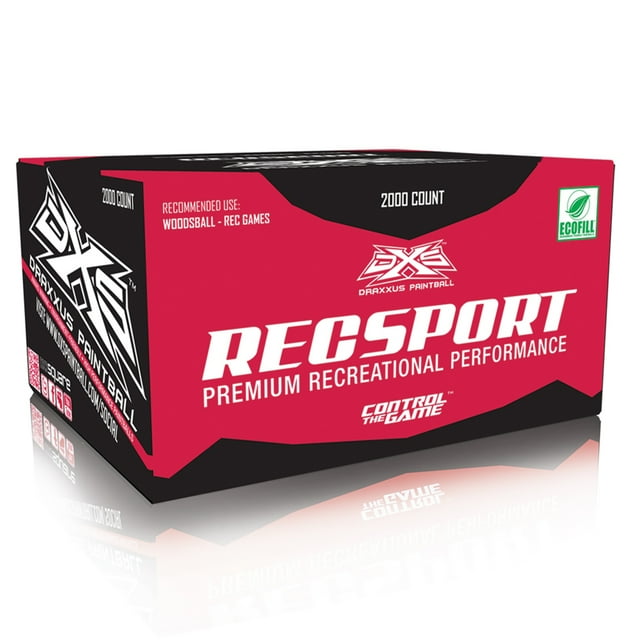 DXS Paintball Recsport 68 Caliber 2,000ct Orange Fill and Shell, Great for all types of play ...