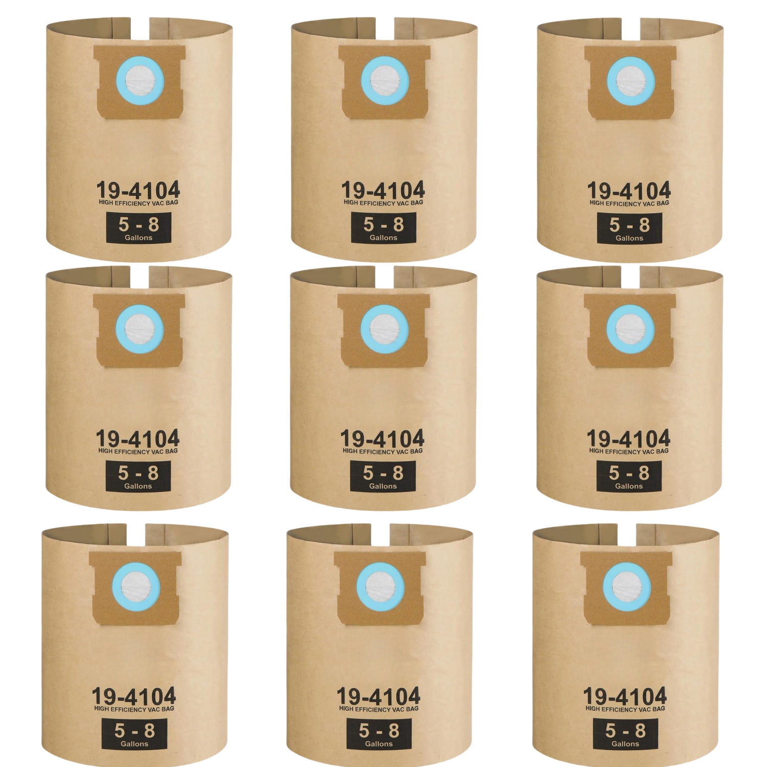 DXVA19-4104 Dust Bags for DeWalt 5-8 Gallon Wet/Dry Vacs,Compatible ...