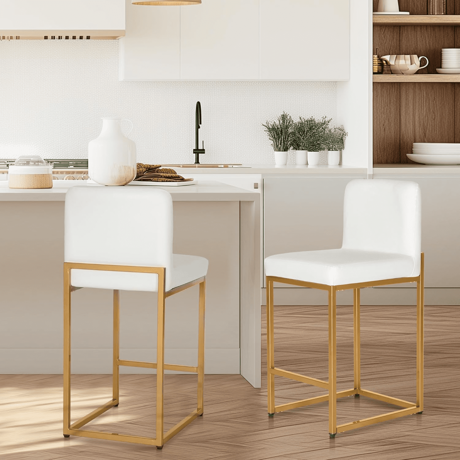 DXYJCNL Bar Stools - Bar Stools with Back Leather Stools for Kitchen ...