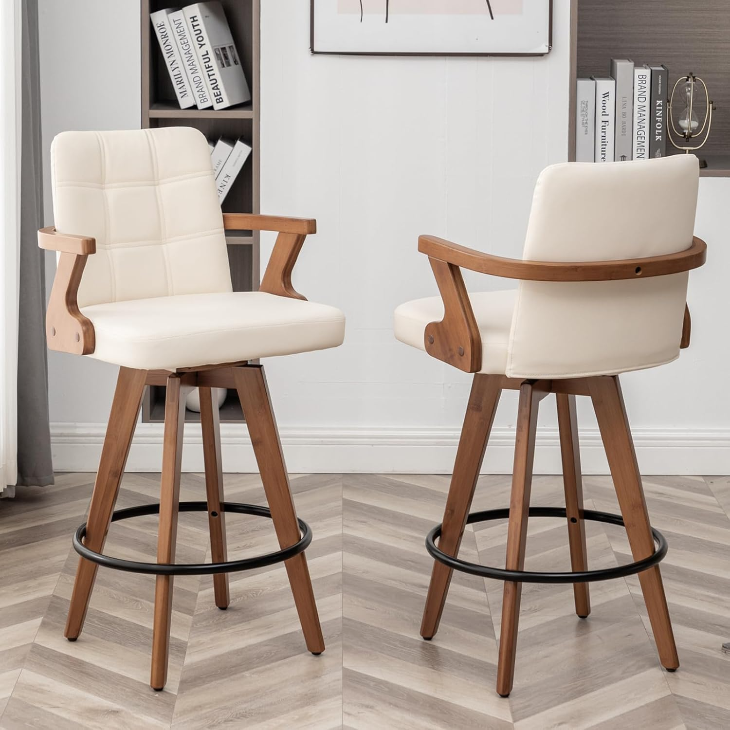 DXYJCNL Black Bar Stools Counter Height Bar Stools 26 u201D H Modern