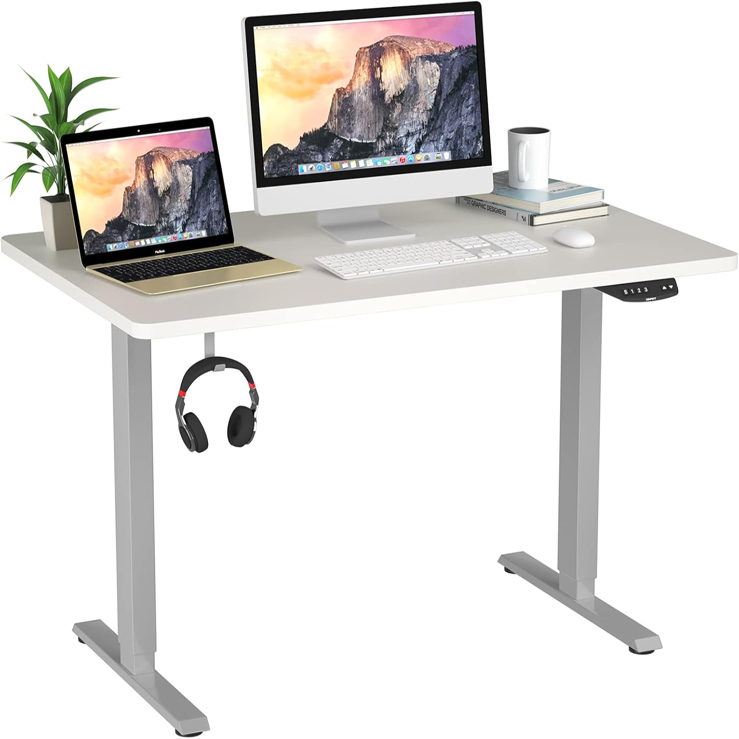 DXYJCNL Dual Motor Electric Standing Desk 48 x 30 Inch Height ...