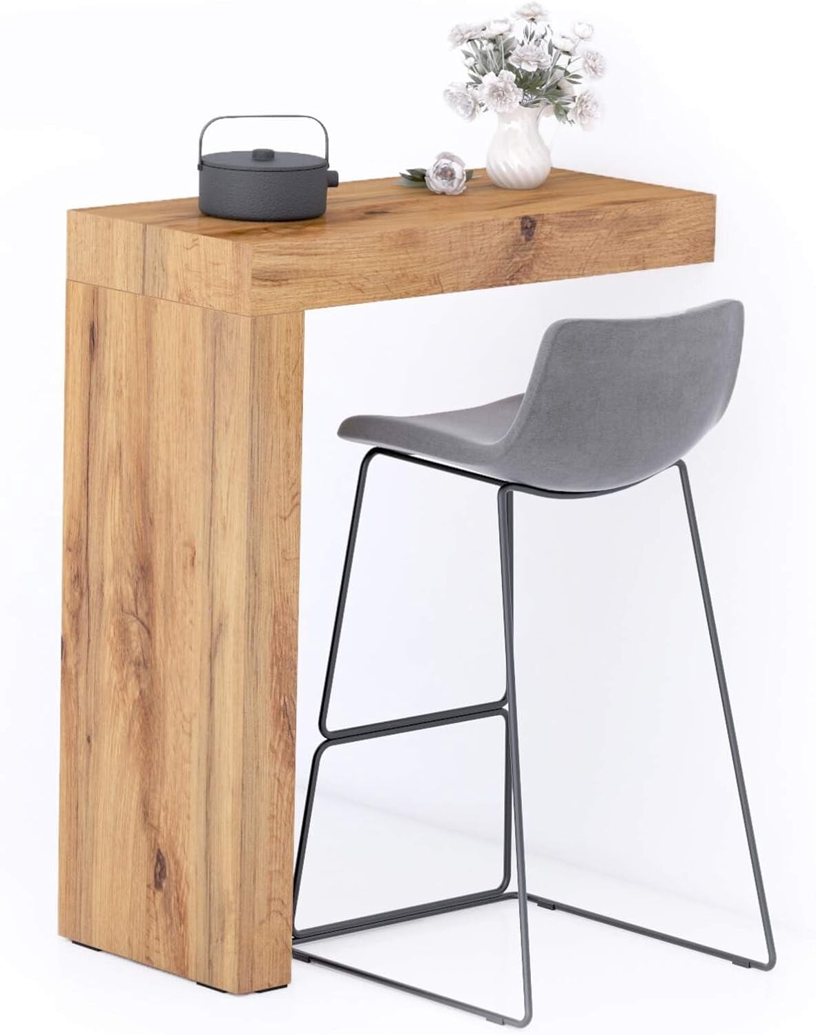 DXYJCNL Evolution High Table 70.9 x 15.7 in Ashwood White High Top ...