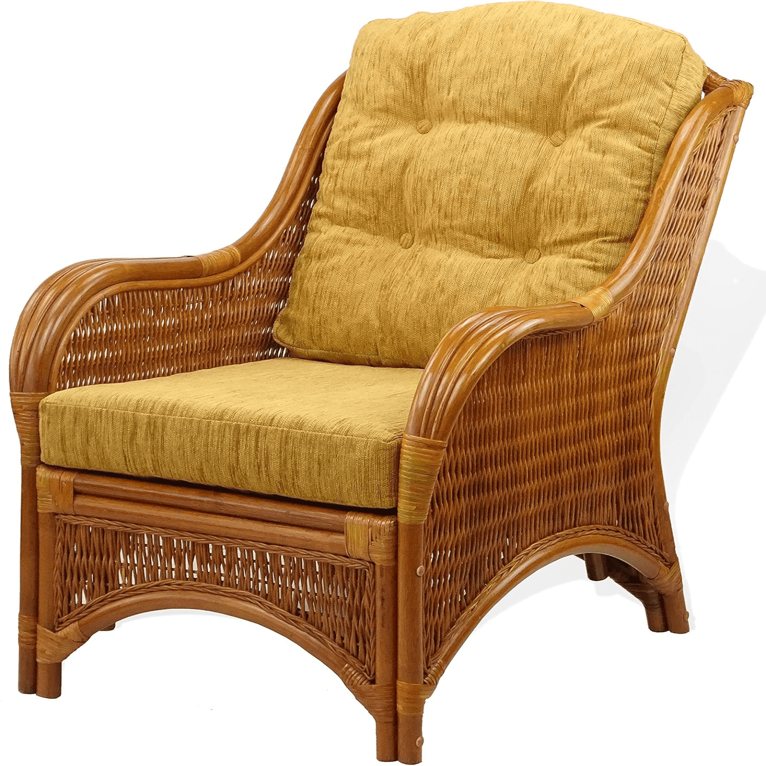 DXYJCNL Jam Lounge Living Accent Armchair Colonial Color Natural Rattan ...