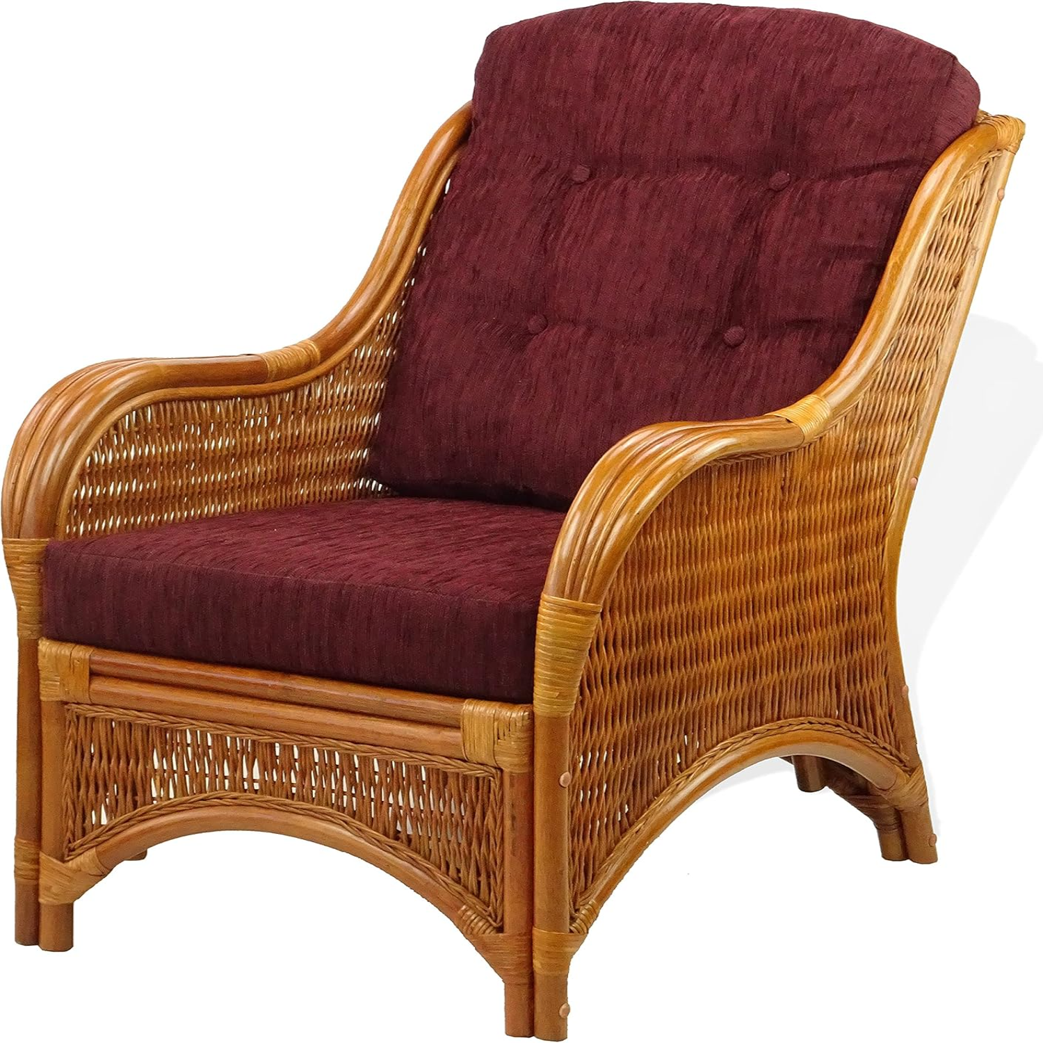 DXYJCNL Jam Lounge Living Accent Armchair Colonial Color Natural Rattan ...