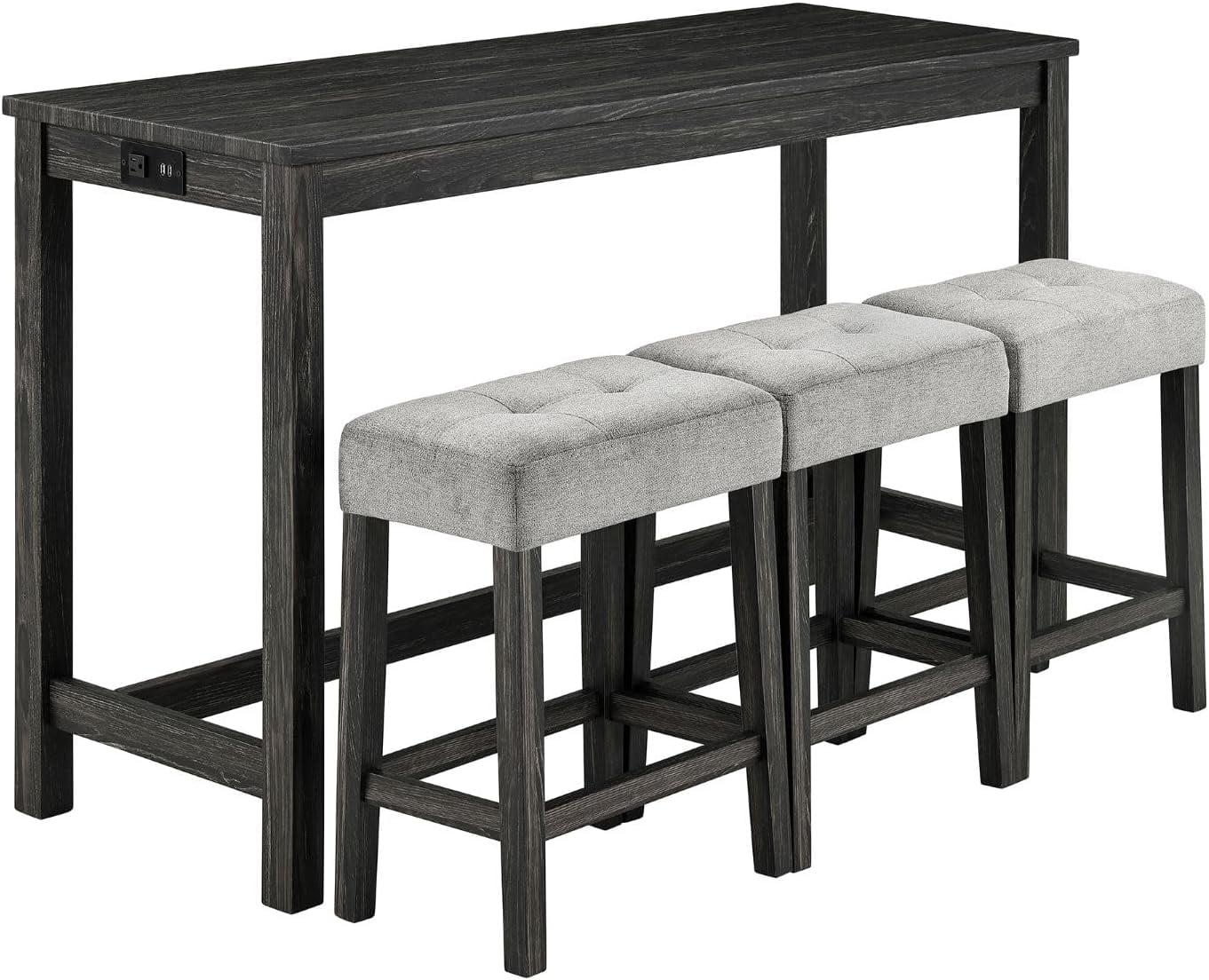 DXYJCNL Kitchen Dining Room Table Sets for 3 Bar Table Set with Power ...