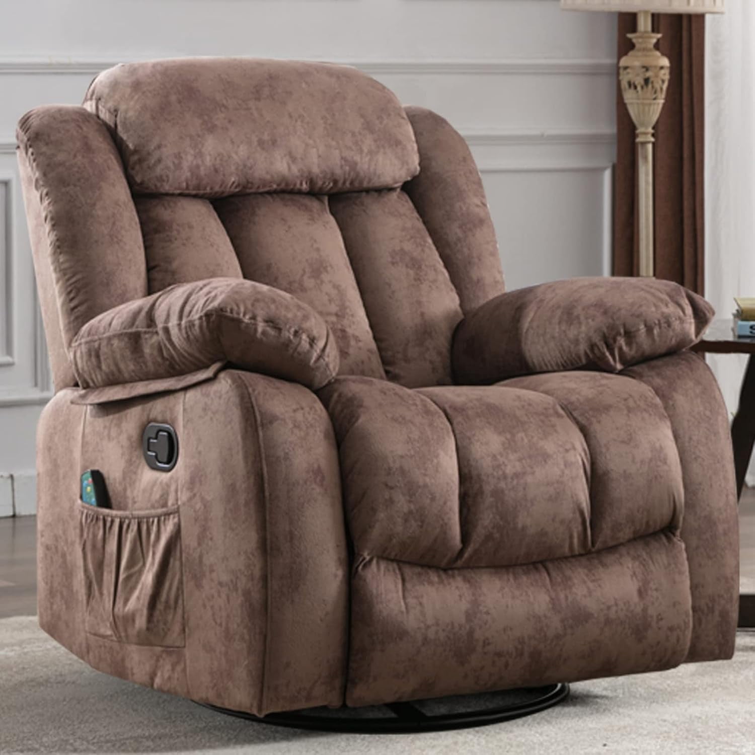 DXYJCNL Massage Swivel Rocker Recliner with Heat and Vibration Manual ...