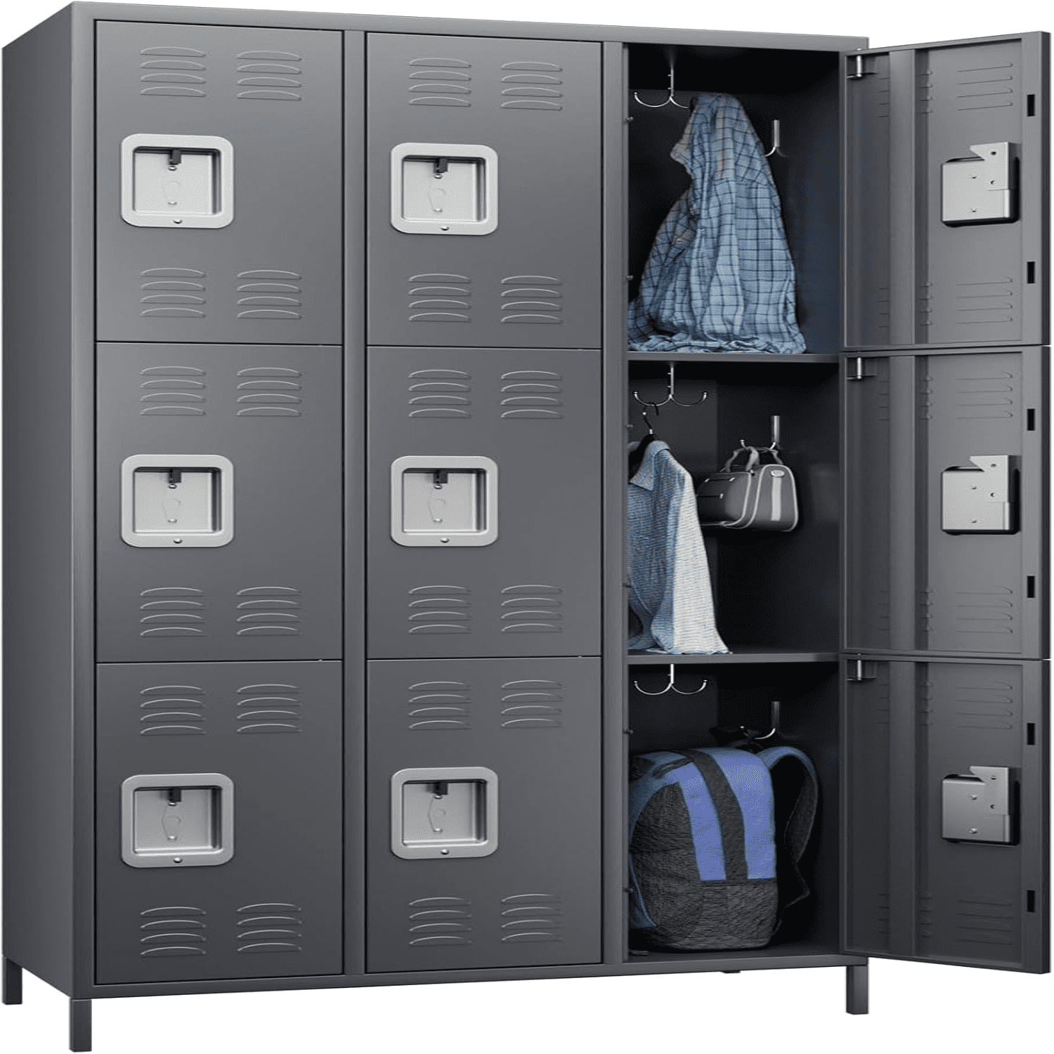 DXYJCNL Metal Locker Storage Cabinet with 6 Doors 72" Tall Locker for ...