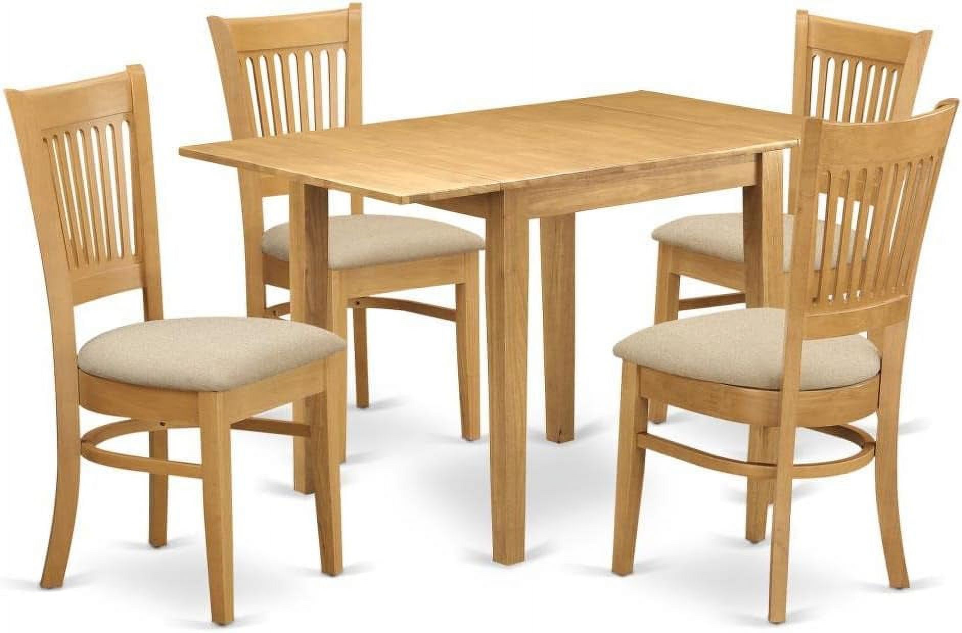 DXYJCNL NDVA3-LWH-W Modern Dining Table Set Contains a Rectangle Wooden ...