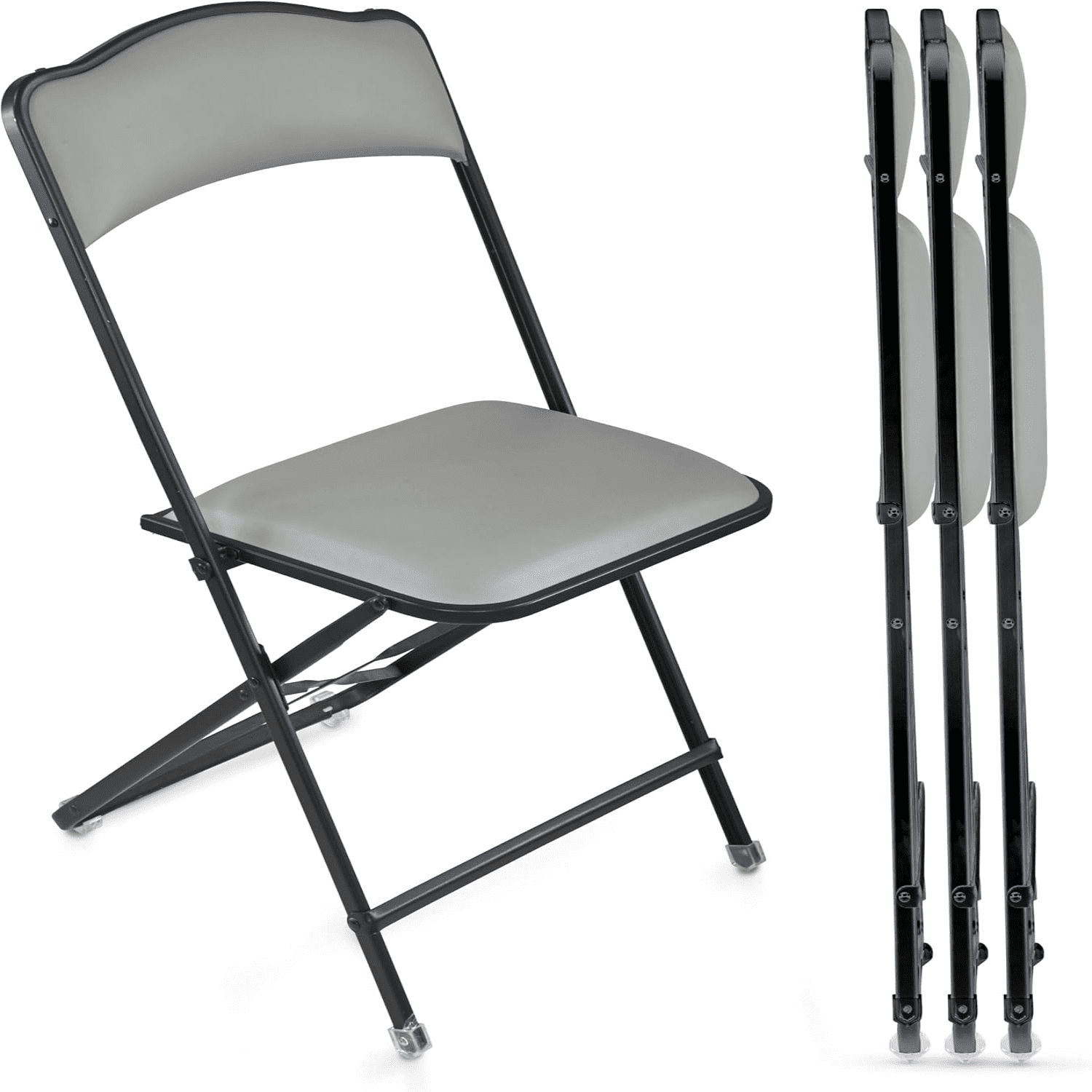 DXYJCNL with Padded Seats 4 Pack - Foldable Chair with Heavy-Duty Steel ...