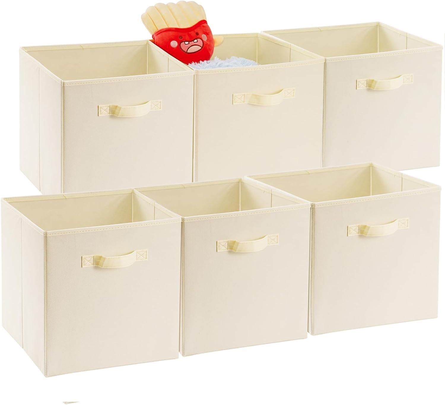 DXYKOPA 13 inch Storage Cubes Bins 6 Pack Foldable Fabric Cube Storage ...