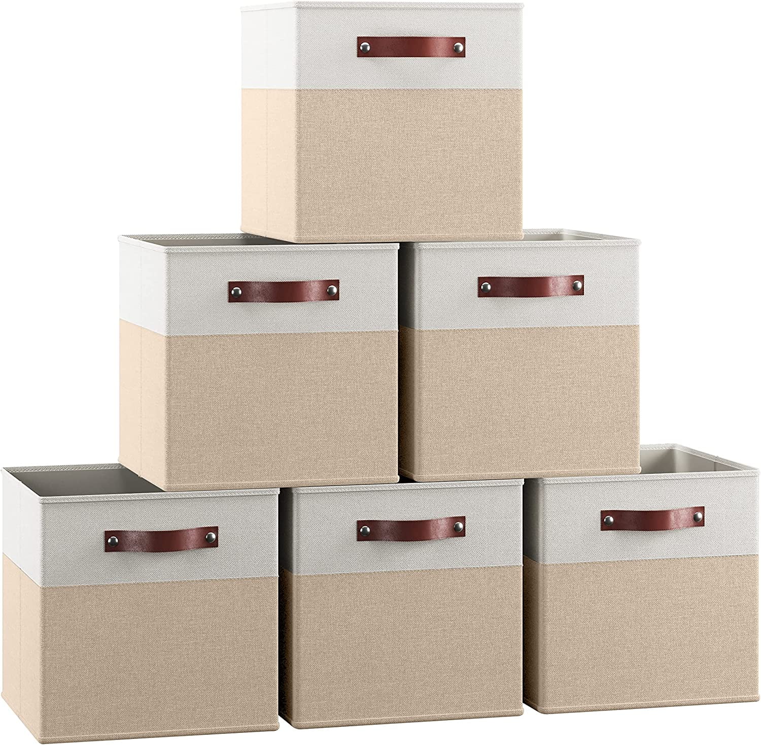 chdqwer 13 x 13 Storage Cube Bins Foldable Collapsible Fabric Storage ...