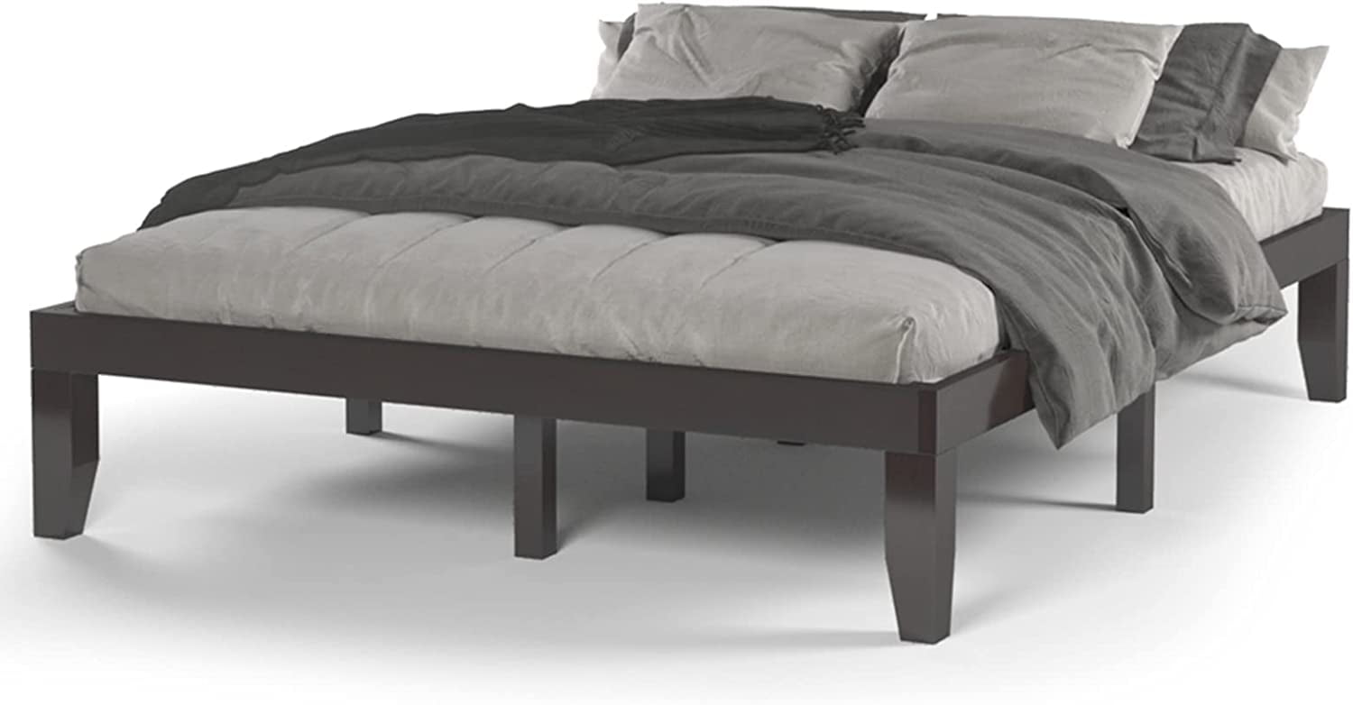 DXYKOPA 14" Solid Wood Platform Bed Frame Mattress Foundation w/Wooden ...