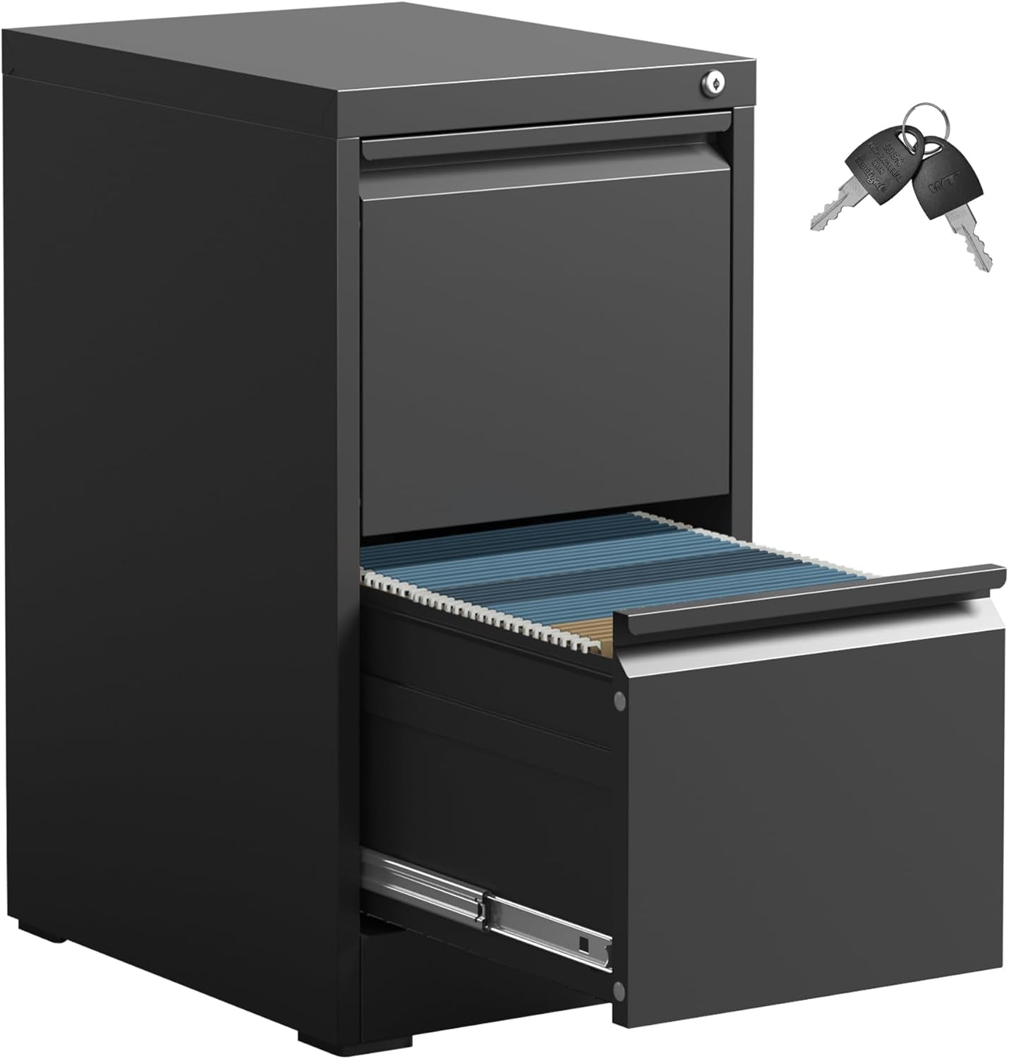 DXYKOPA 3 Drawer File Cabinet Metal Filing Cabinets for Vertical File ...