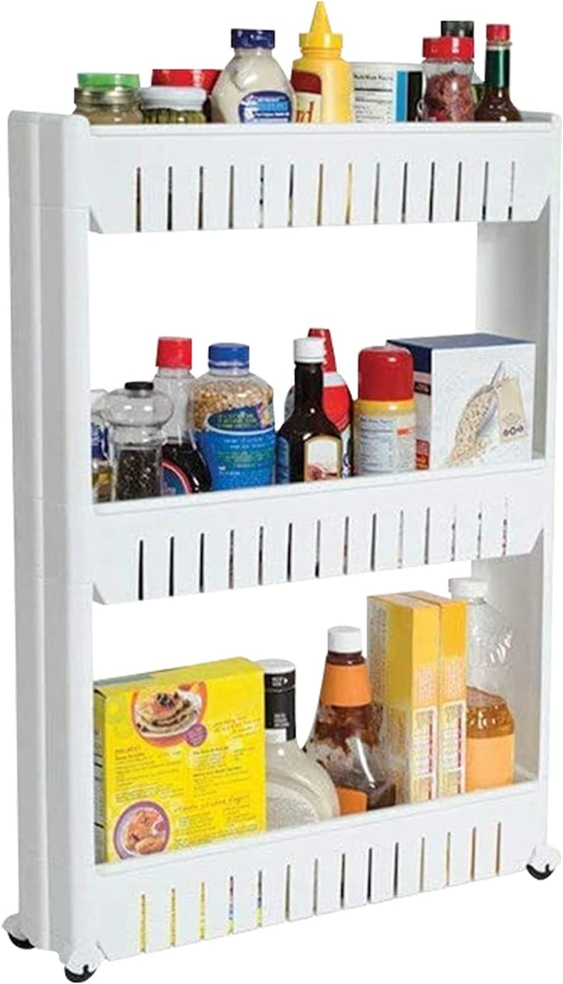 DXYKOPA 4-Tier Storage Cart Rolling Utility Cart Storage Shelf Rack ...