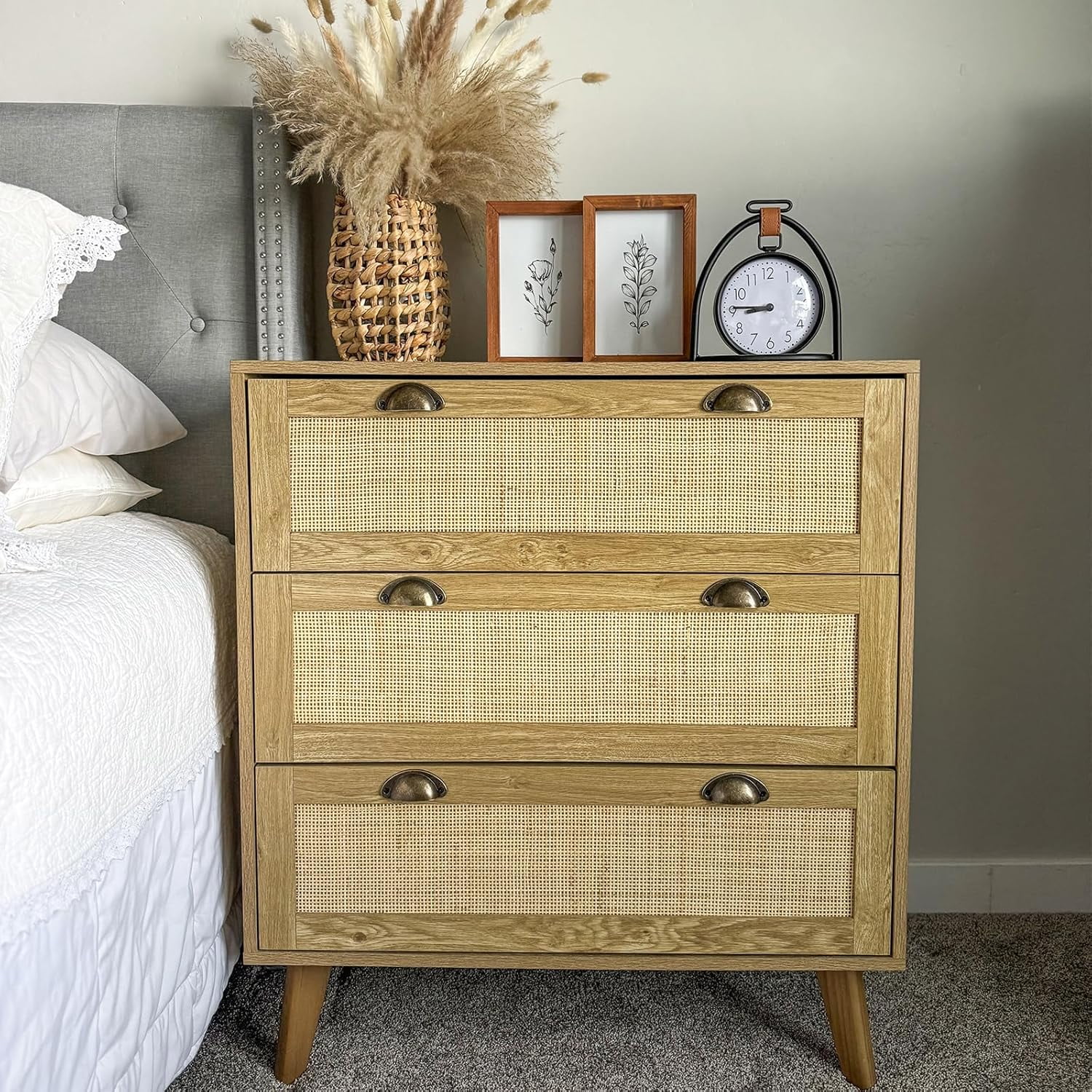 DXYKOPA 6 Drawer Dresser for Bedroom 47.2" Wide Double Chest of Drawers ...