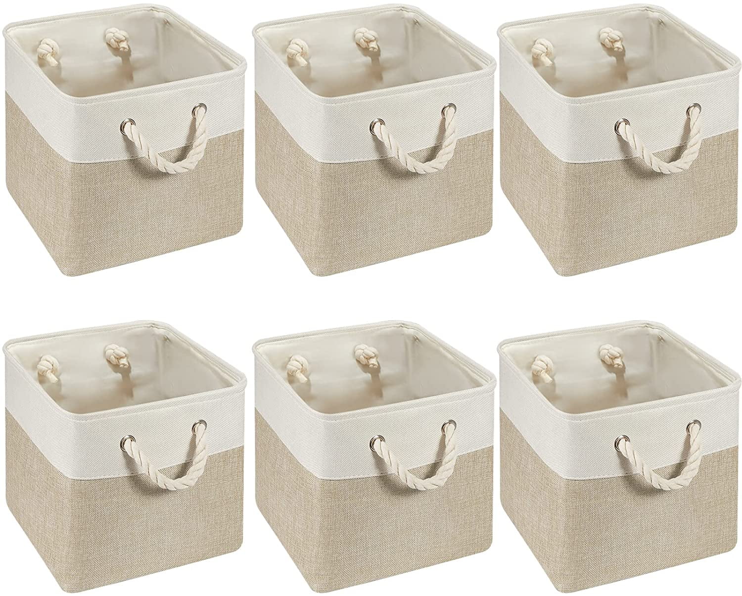 DXYKOPA 6 Pcs Cube Storage Bins Fabric Cube Storage Organizer Bins ...